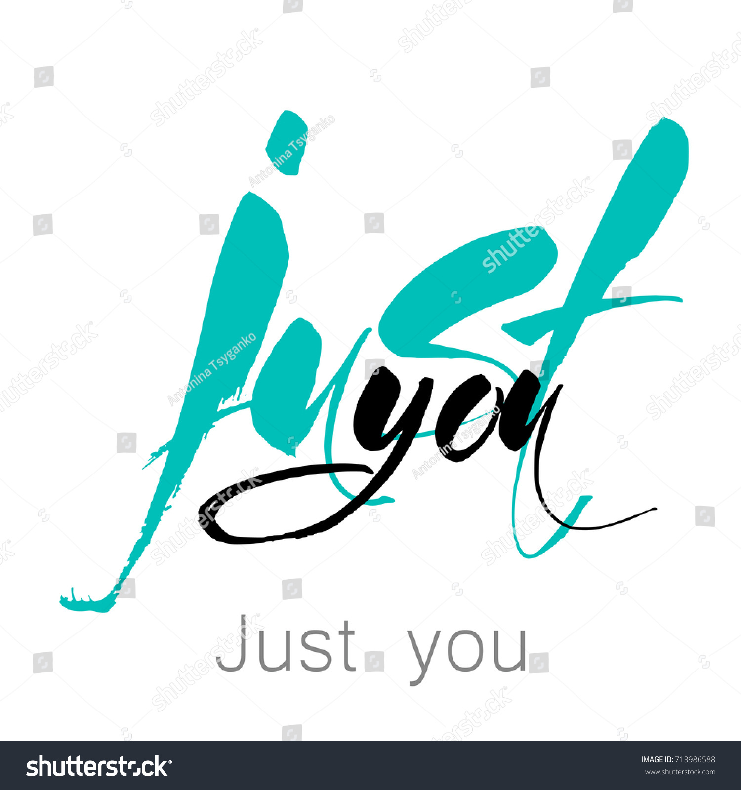 Just You Vector Illustration Stock Vector (Royalty Free) 713986588