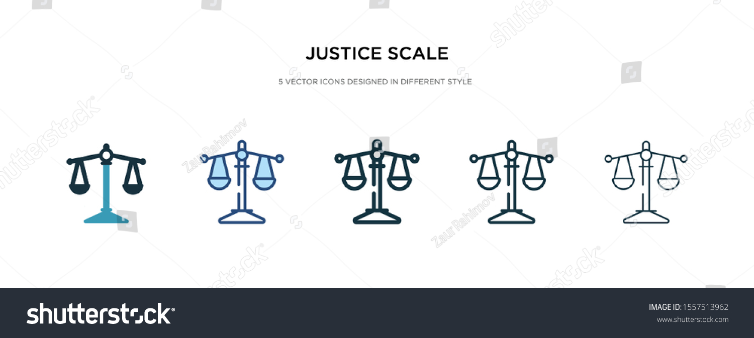Justice Scale Icon Different Style Vector Stock Vector Royalty Free