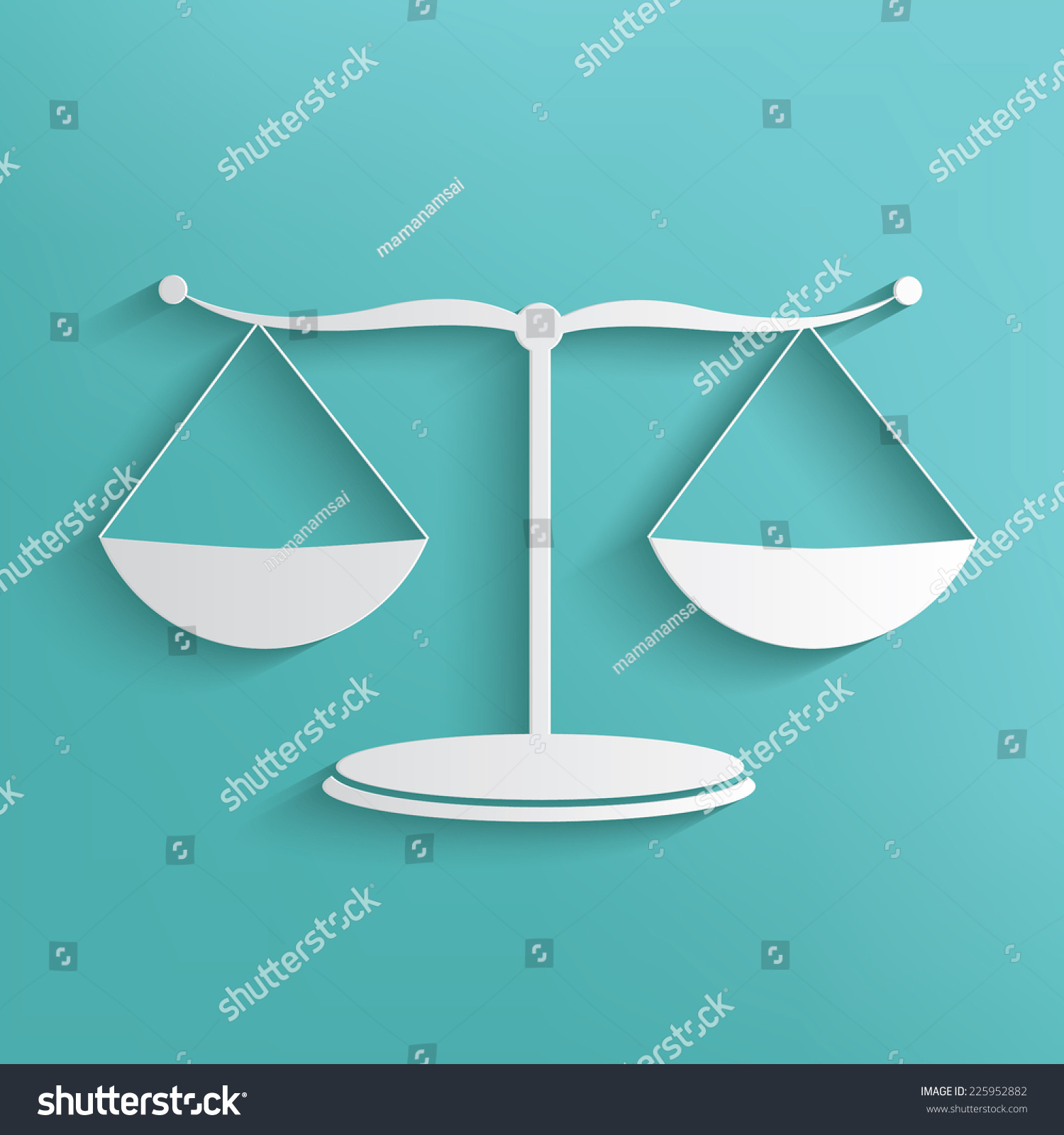 Justice Scale On Blue Backgroundclean Vector Stock Vector (Royalty Free ...