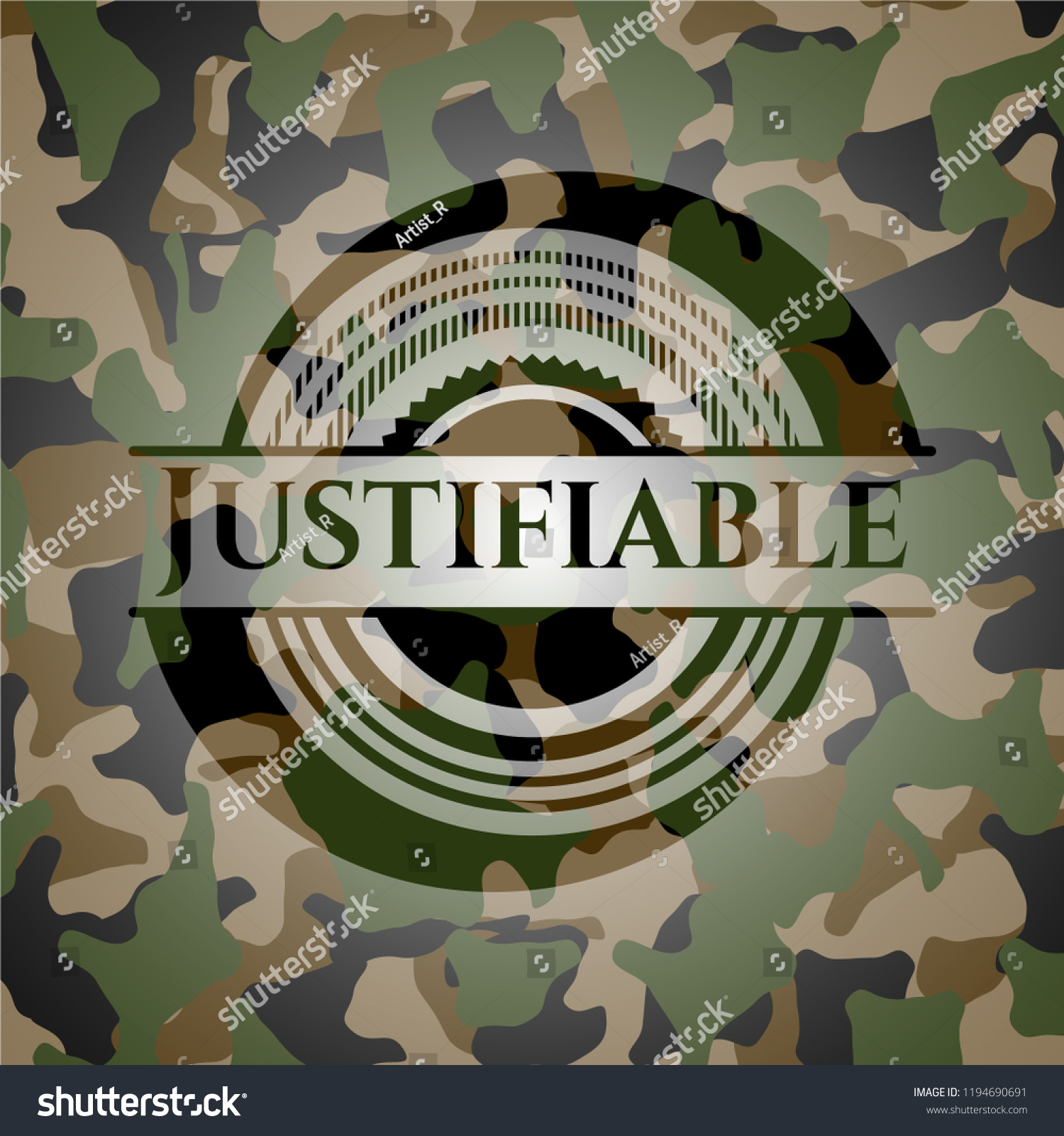 Justifiable On Camouflaged Texture Stock Vector (Royalty Free ...