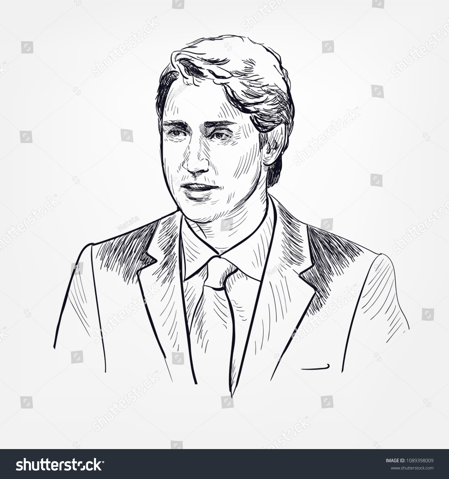 Justin Trudeau Vector Portrait Sketch: vector de stock (libre de ... Justin Trudeau Vector Portrait Sketch: vector de stock (libre de ...