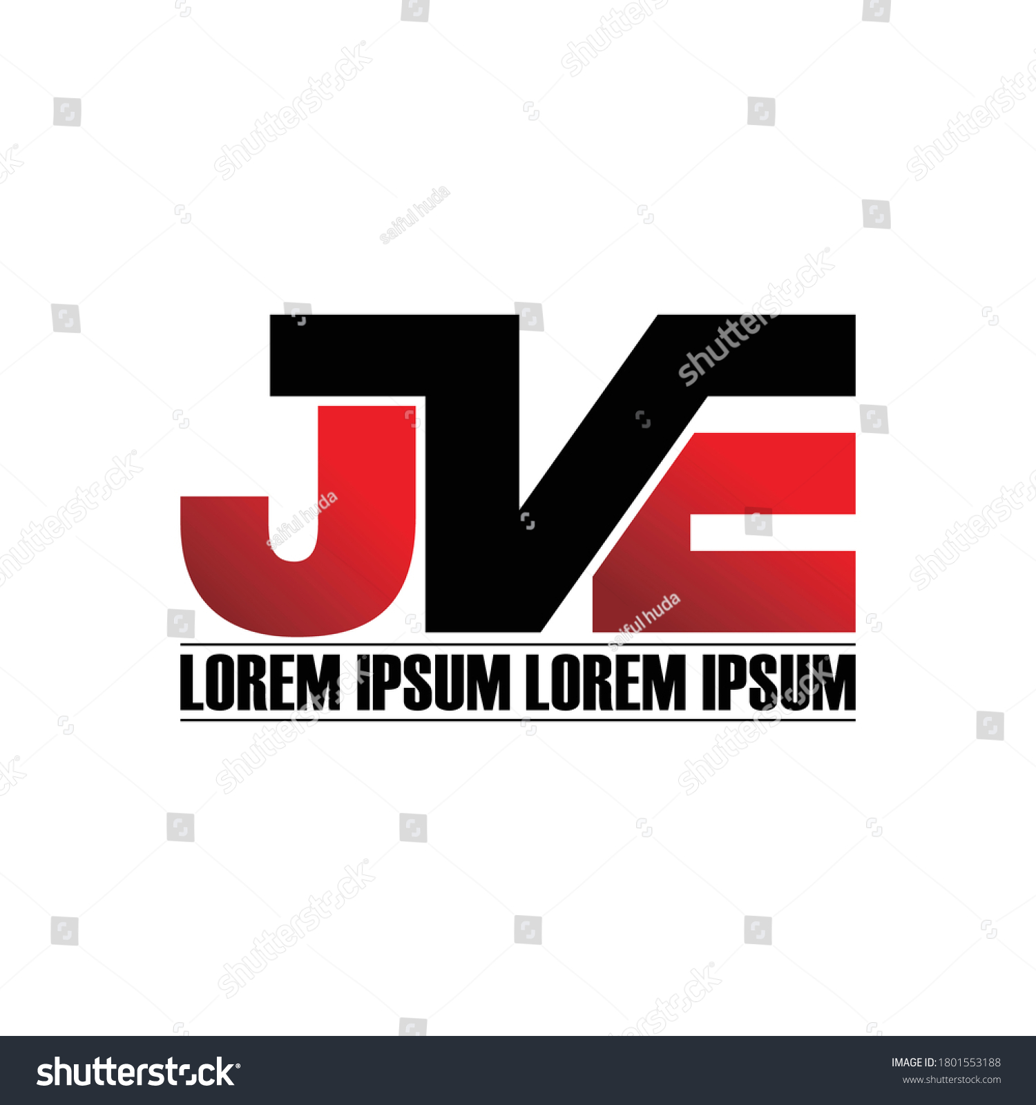 Jve Letter Monogram Logo Design Vector: เวกเตอร์สต็อก (ปลอดค่าลิขสิทธิ์ ...