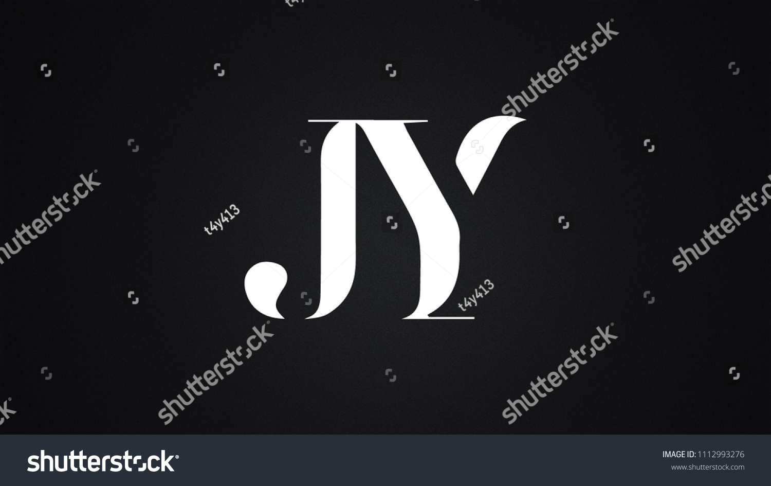 Jy Letter Logo Design Template Vector: vector de stock (libre de ...