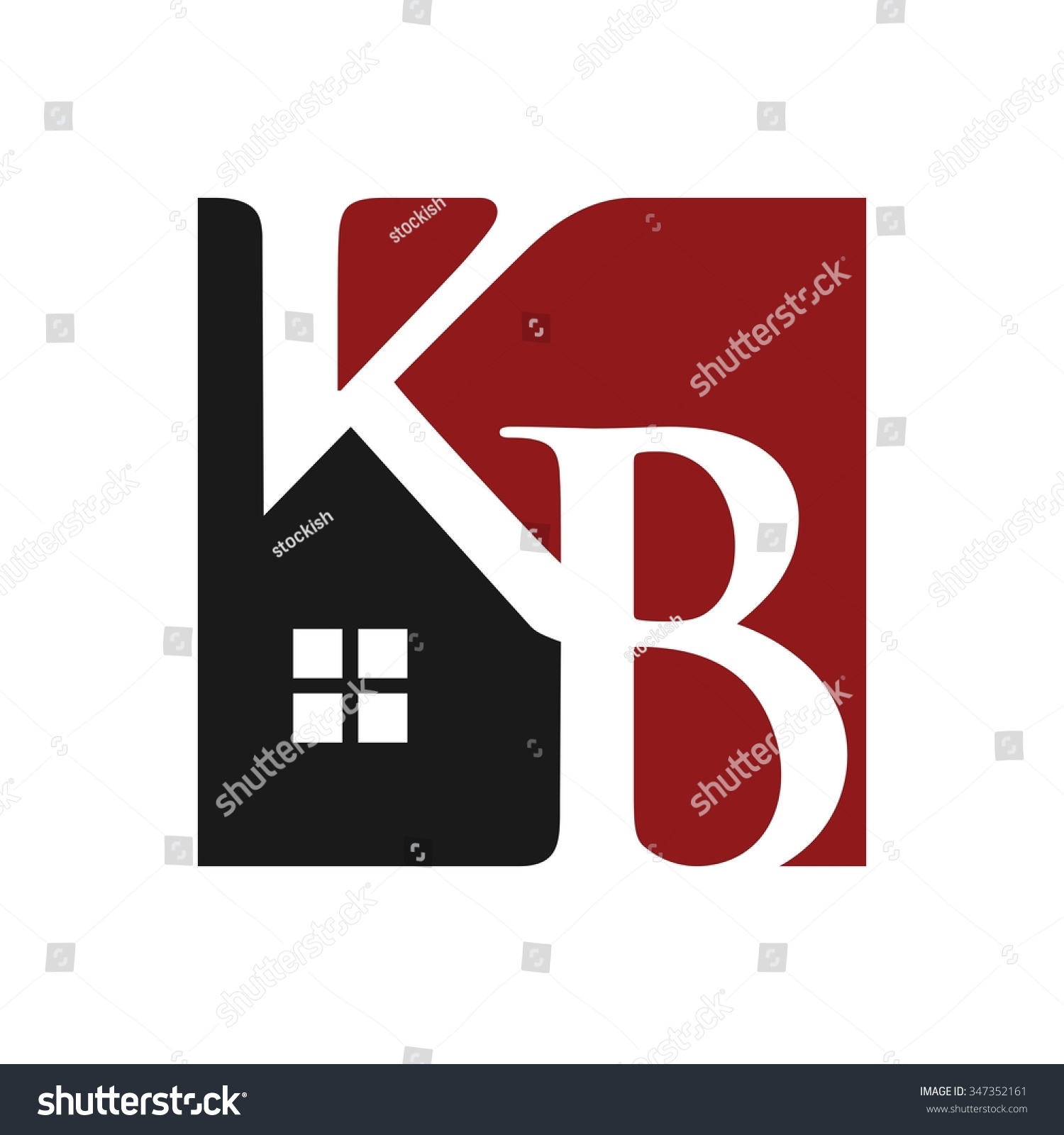 K B Logo Vector Home Logo: vector de stock (libre de regalías ...