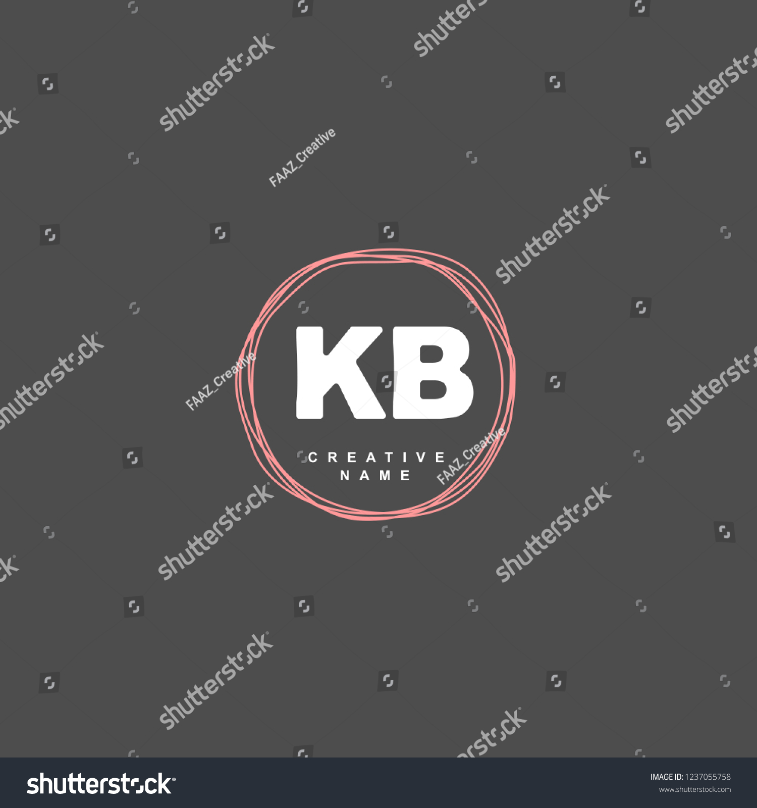 K B Kb Initial Logo Template Stock Vector (Royalty Free) 1237055758 ...
