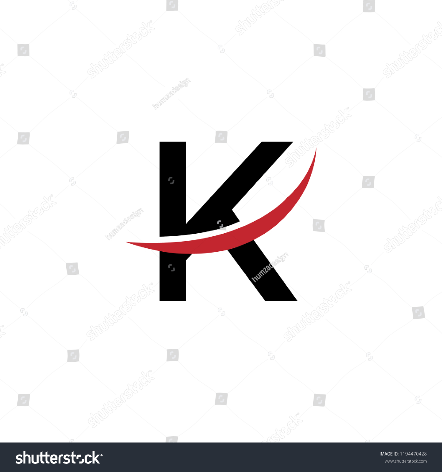 K Letter Design Stock Vector (Royalty Free) 1194470428 | Shutterstock