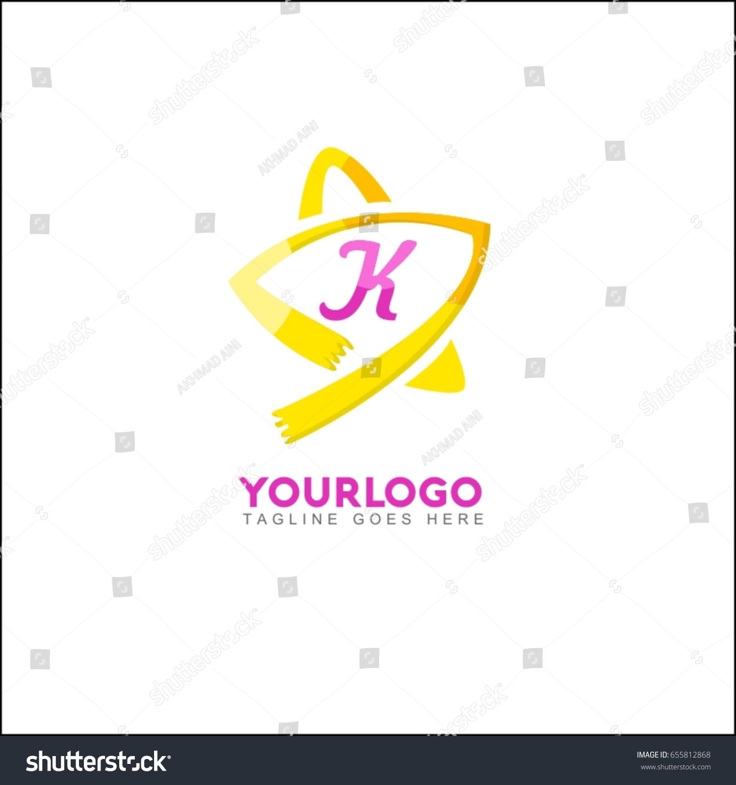 K Letter Star Logo Icon Design Stock Vector (Royalty Free) 655812868 ...