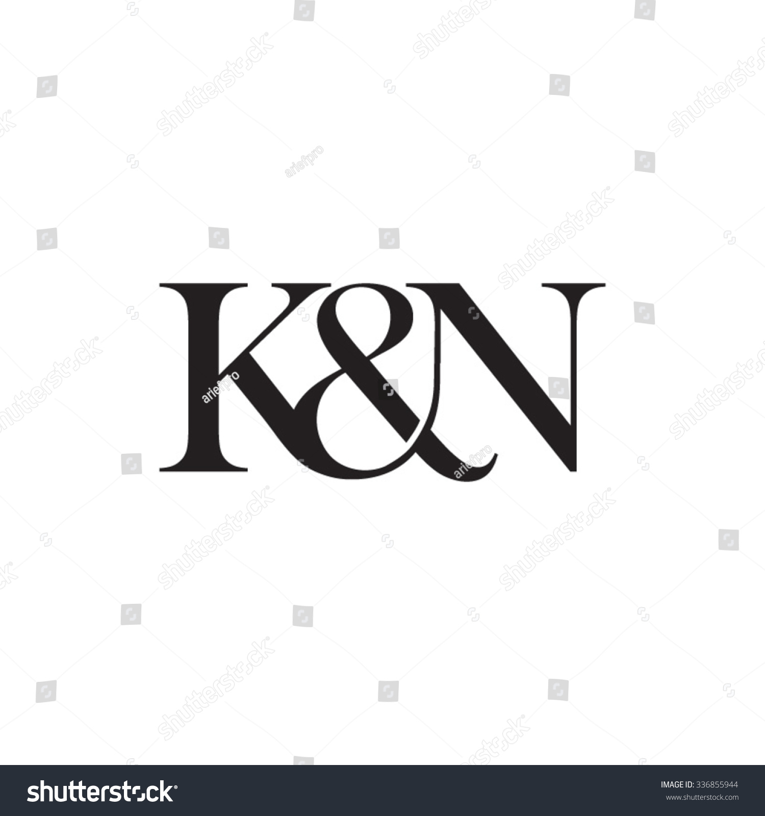 Kn Initial Logo Ampersand Monogram Logo Stock Vector (Royalty Free ...