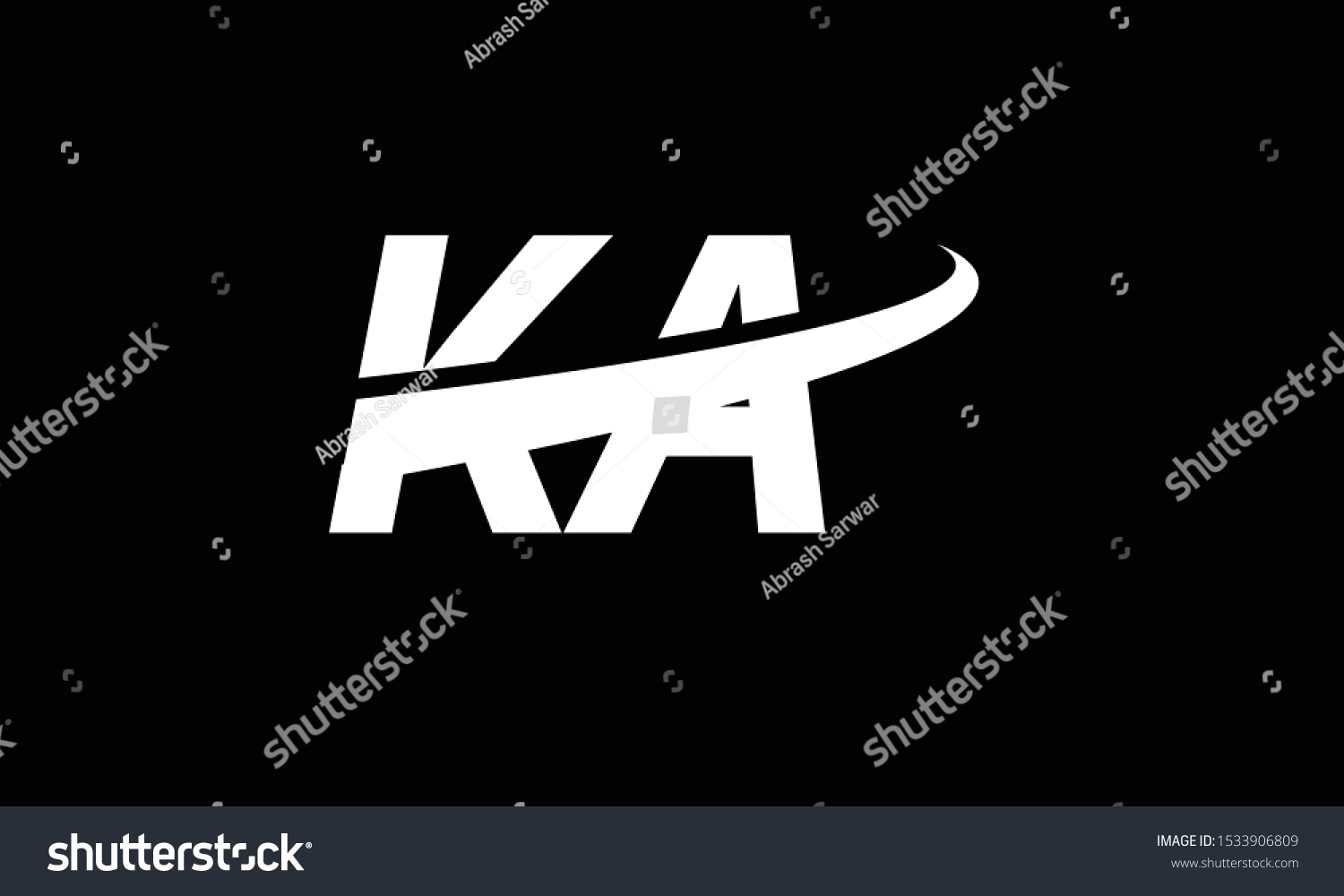 Ka Abstract Vector Logo Monogram Template Stock Vector (Royalty Free ...