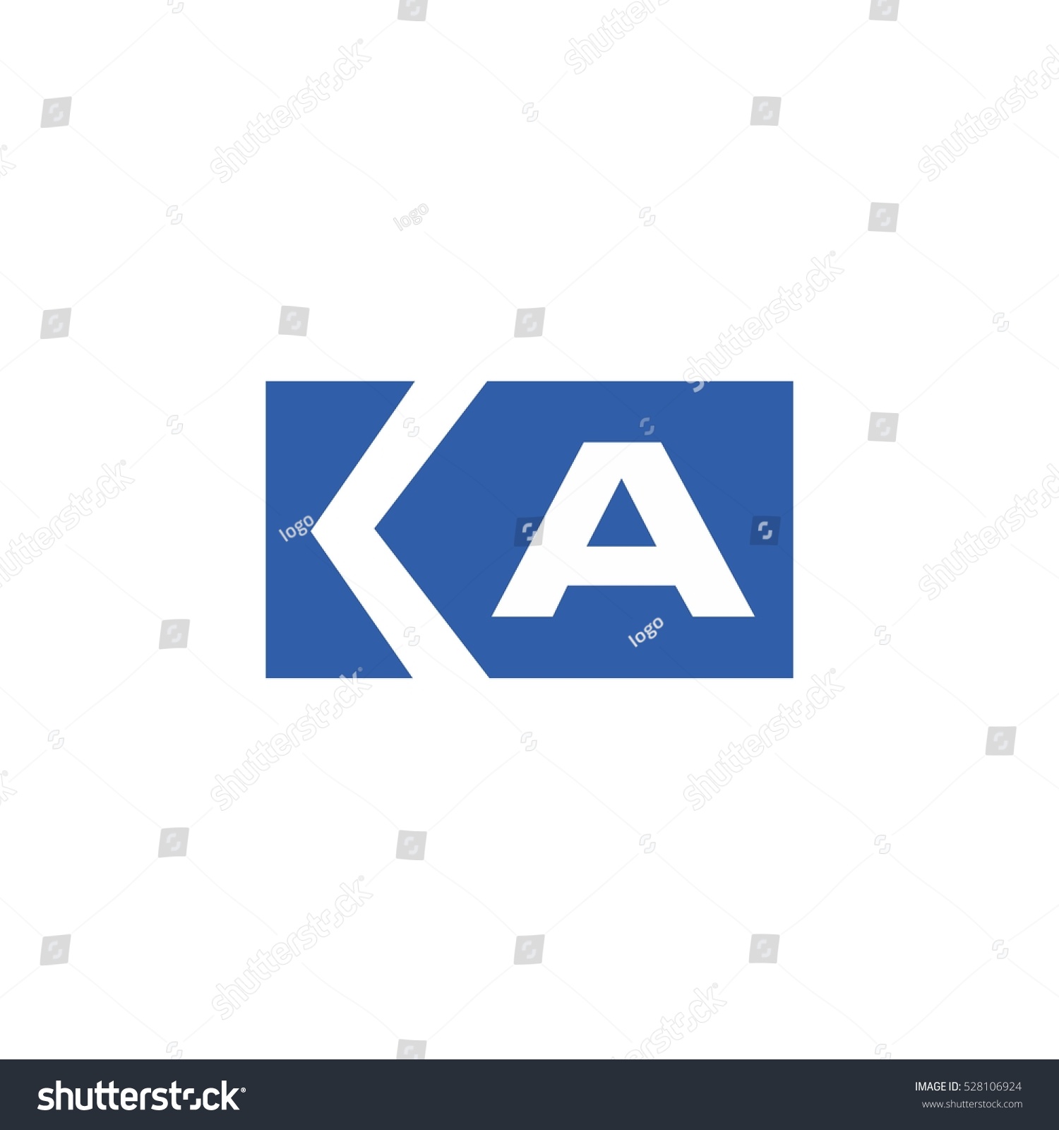 Ka K Square Logo Vector Stock Vector (Royalty Free) 528106924 ...