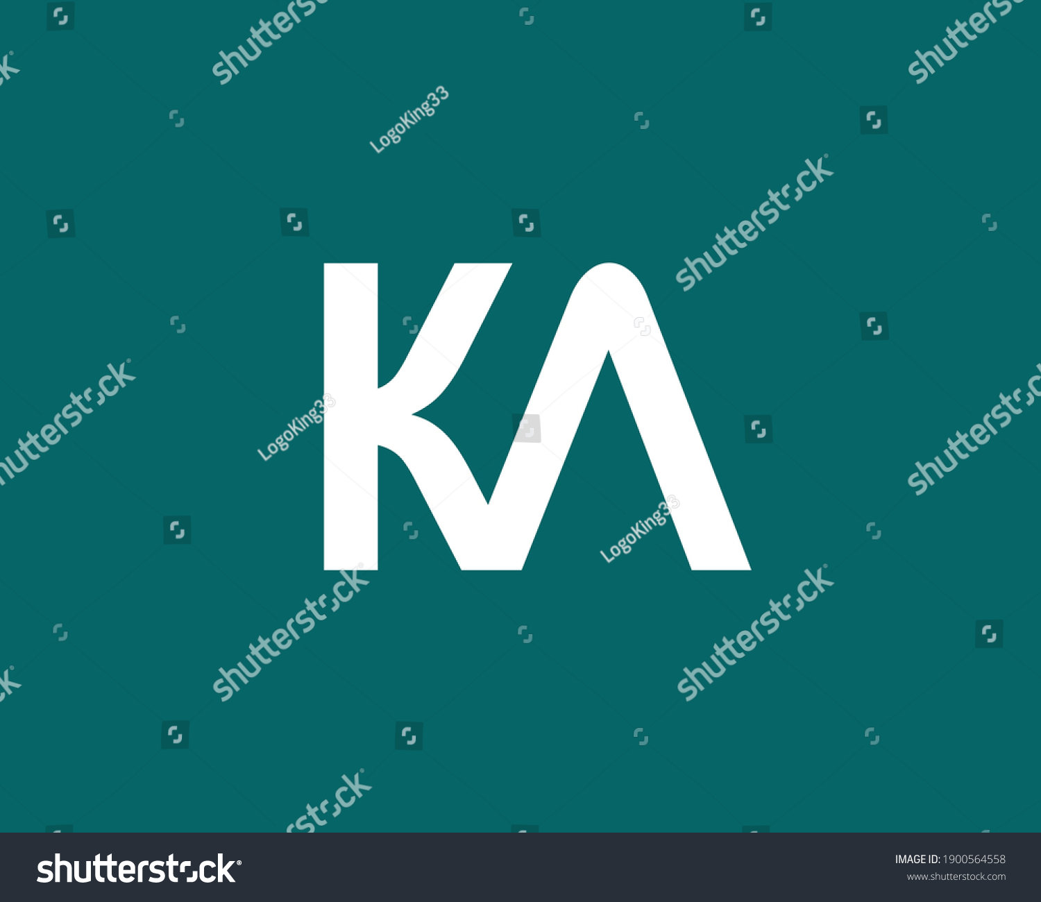 Ka Letter Logo Design Vector Template Stock Vector (Royalty Free ...