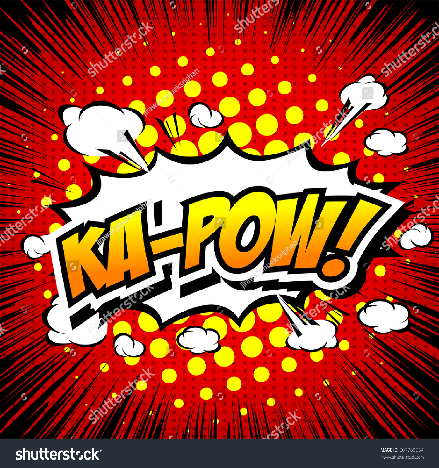 Kapow Comic Speech Bubble Cartoon Stock Vector (Royalty Free) 507769564