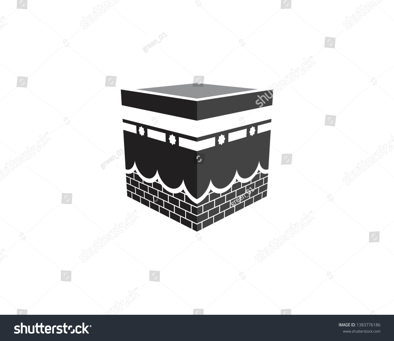 Kaaba Vector Illustration Icon Design Template Stock Vector (Royalty ...