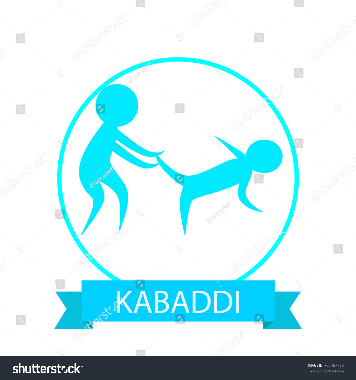 Kabaddi Icon Flat Color Stock Vector (Royalty Free) 767467780