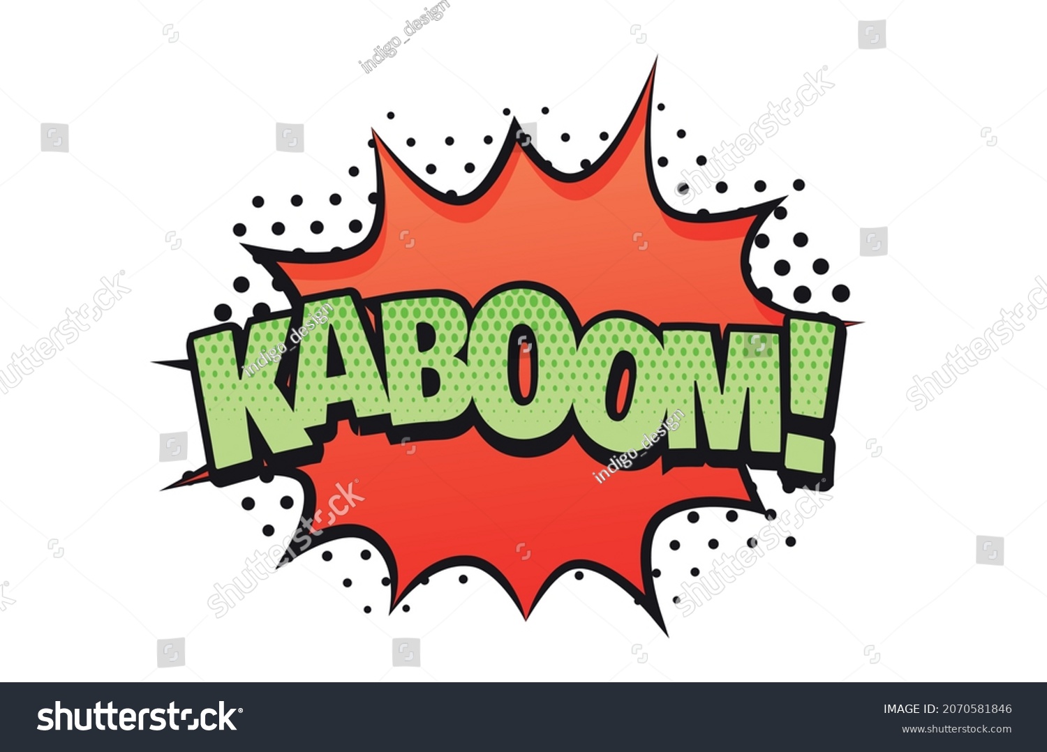 Kaboom Comic Style Word Isolated On Stock Vector (Royalty Free) 2070581846