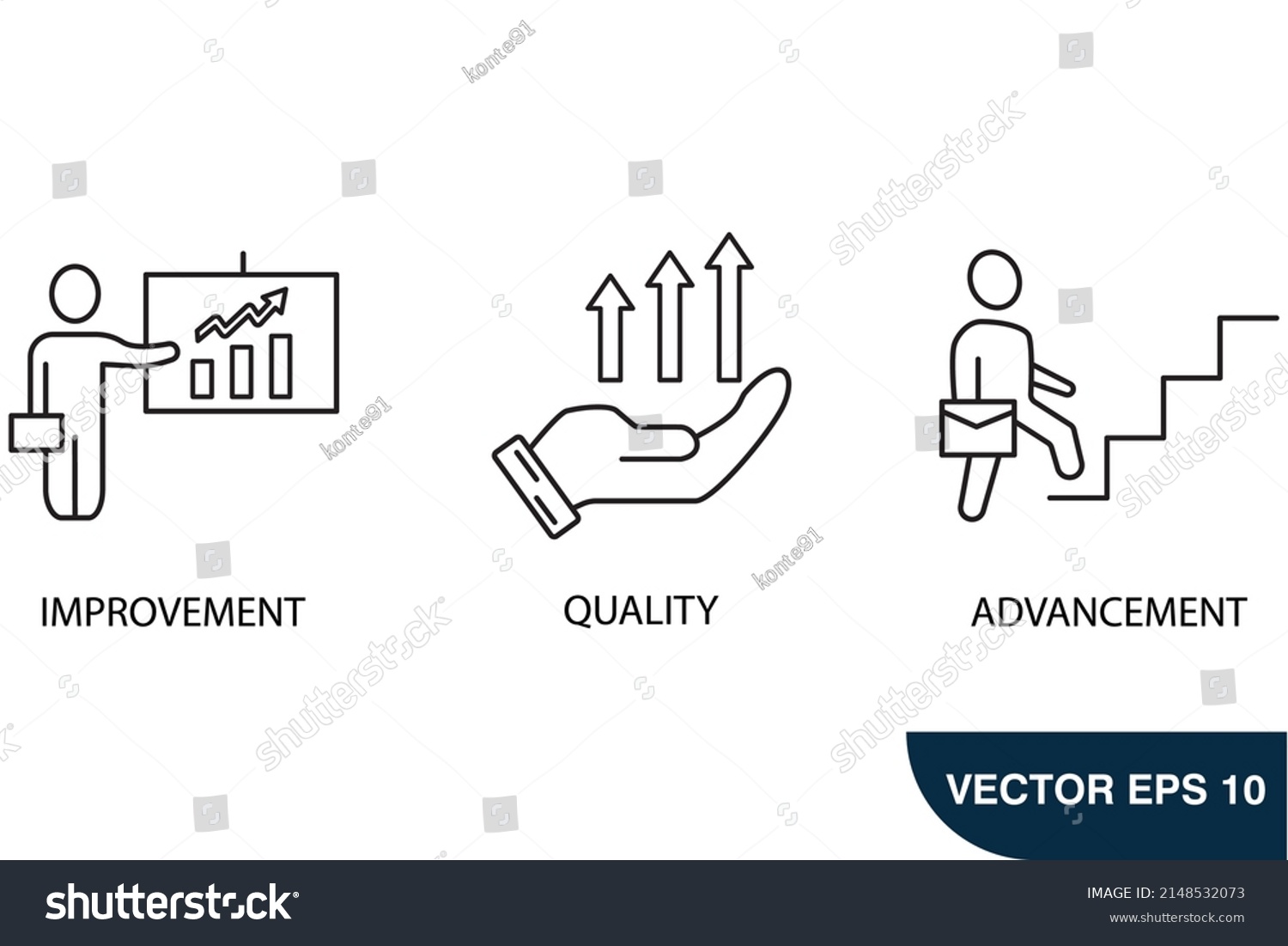 Kaizen Icons Symbol Vector Elements Infographic Stock Vector (Royalty ...