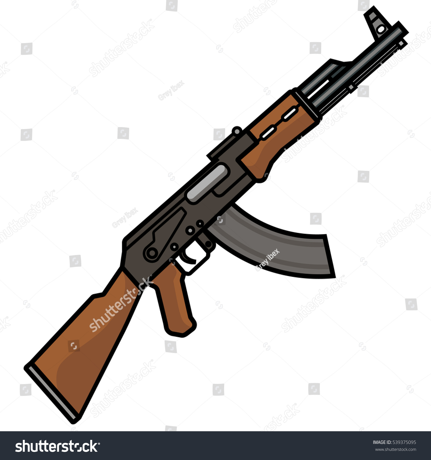 Kalashnikov Stock Vector (Royalty Free) 539375095 | Shutterstock