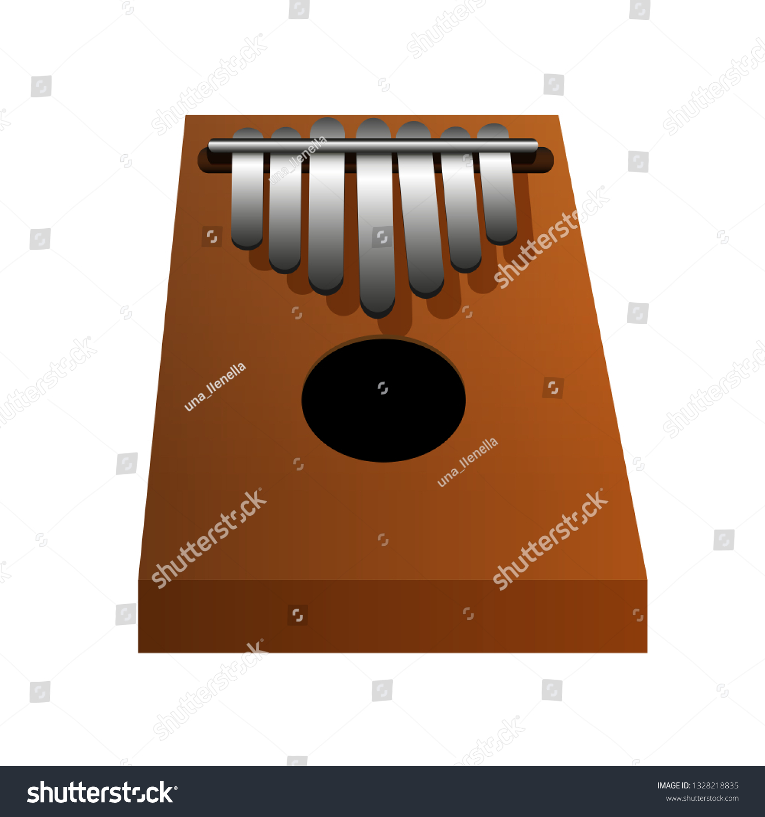 Kalimba Isolated Vector Illustration Stock Vector (Royalty Free) 1328218835
