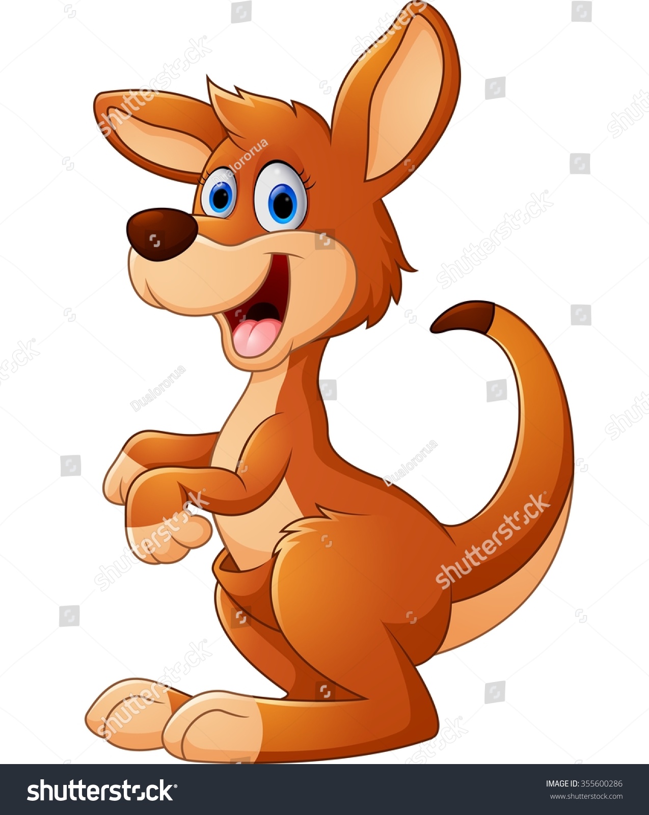 Kangaroo Cartoon Stock Vector (Royalty Free) 355600286 | Shutterstock