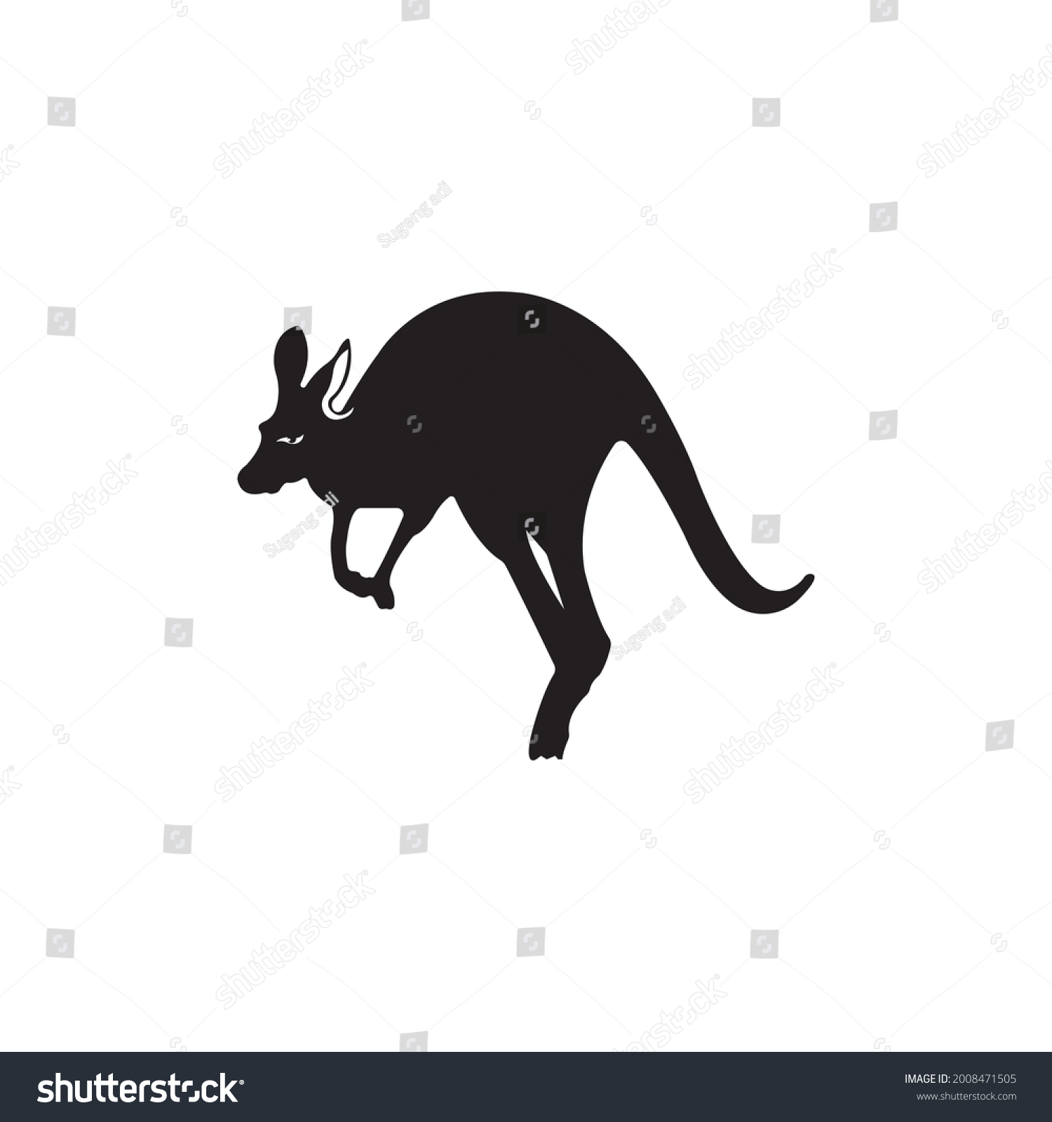 Kangaroo Logo Design Vector Illustration Stock Vector (Royalty Free ...