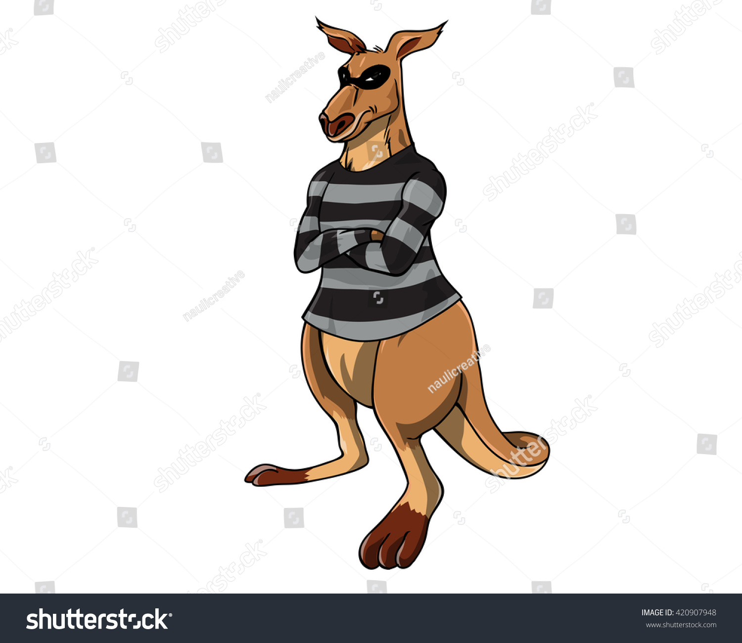 Kangaroo Occupational Character Thief Stock Vector (Royalty Free) 420907948 | Shutterstock