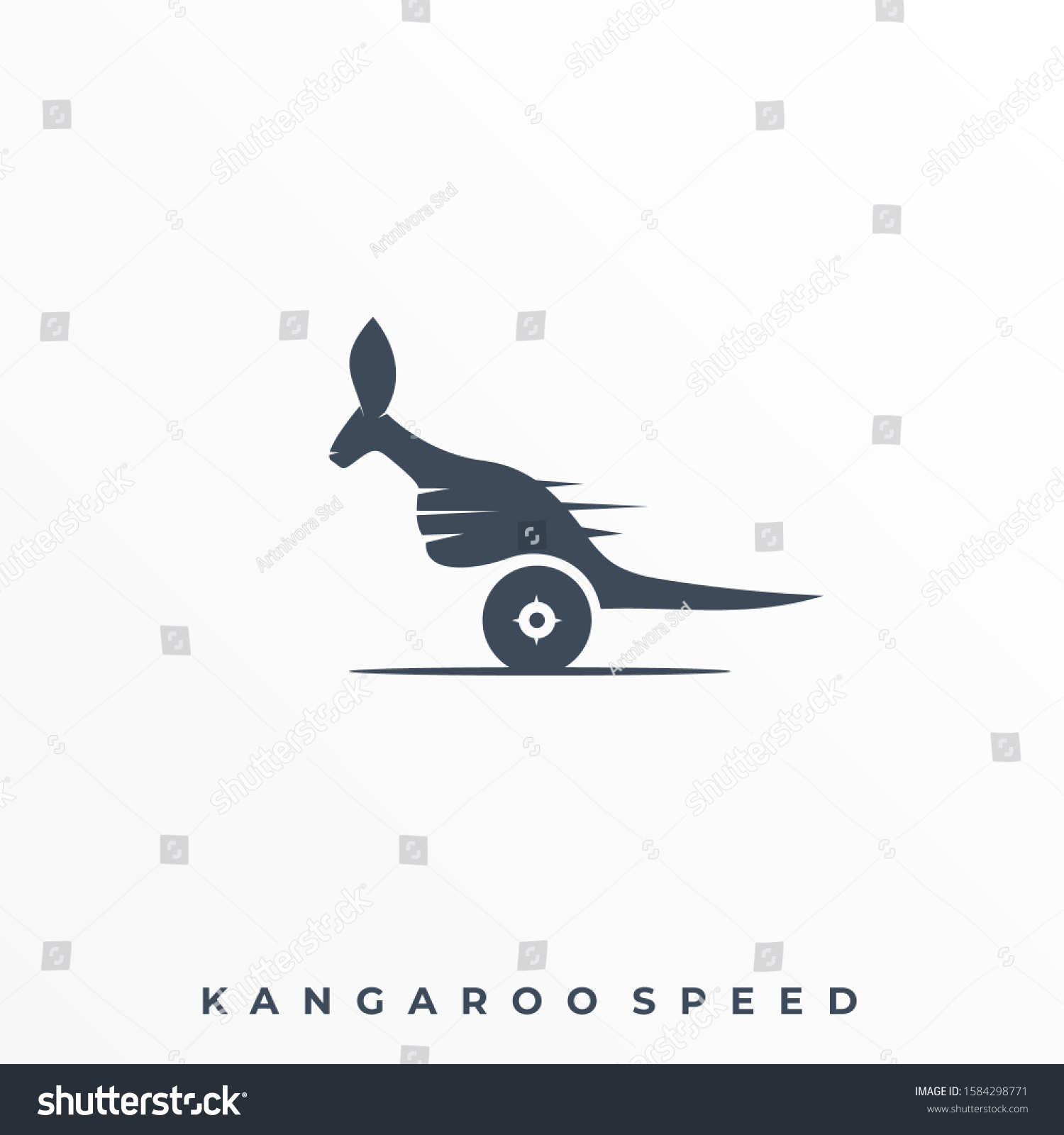 Kangaroo Speed Illustration Vector Template Suitable Stock Vector ...