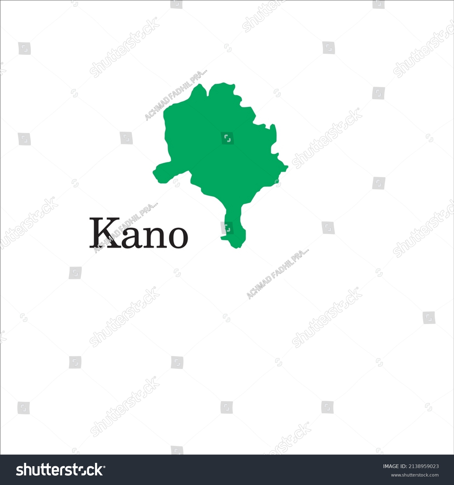 Kano Map On White Background Stock Vector (Royalty Free) 2138959023 ...