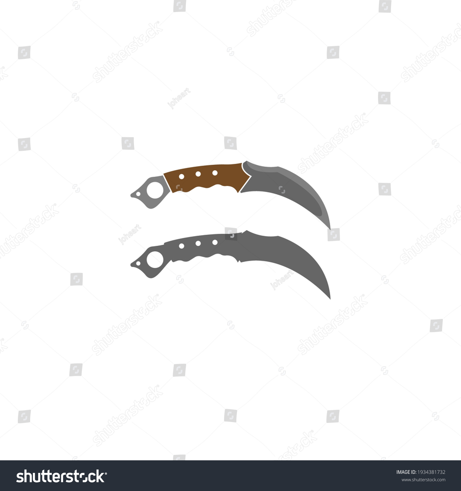 Karambit Knife Icon Logo Design Vector Stock Vector (Royalty Free ...