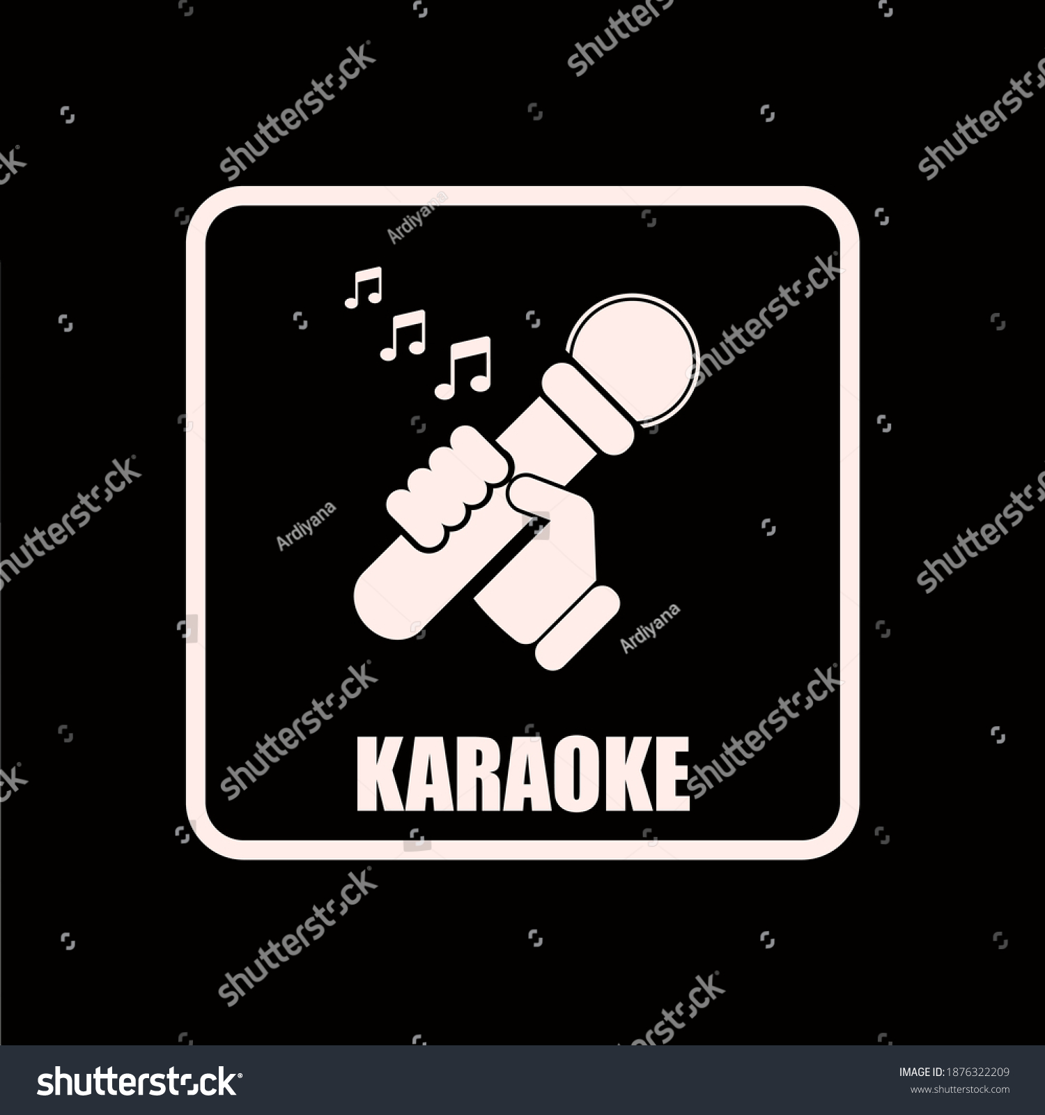 Karaoke Icon Vector Graphics Stock Vector (Royalty Free) 1876322209 ...