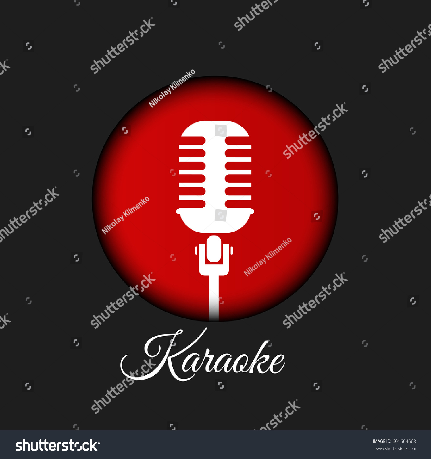 Karaoke Microphone Minimal Design Abstract Vector Stock Vector (Royalty ...