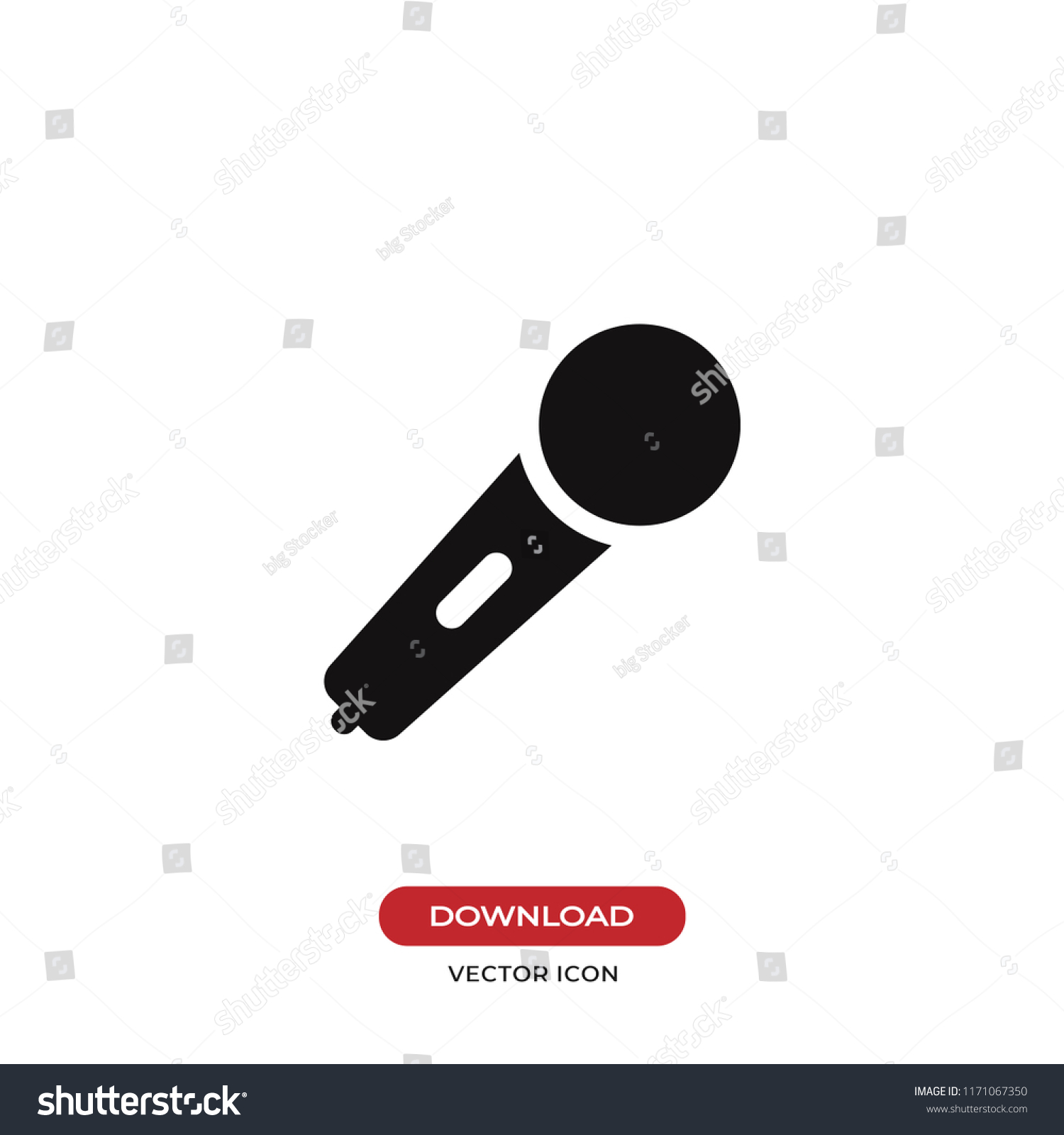 Karaoke Microphone Vector Icon Stock Vector (Royalty Free) 1171067350 ...