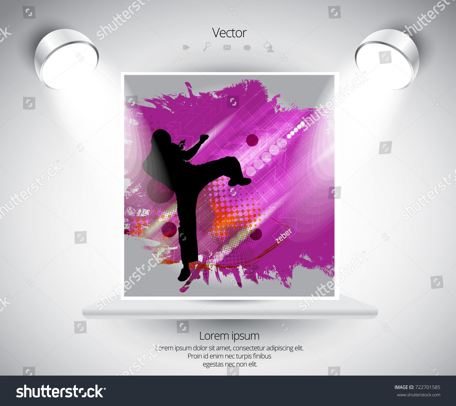 Karate Banner Stock Vector (Royalty Free) 722701585 | Shutterstock
