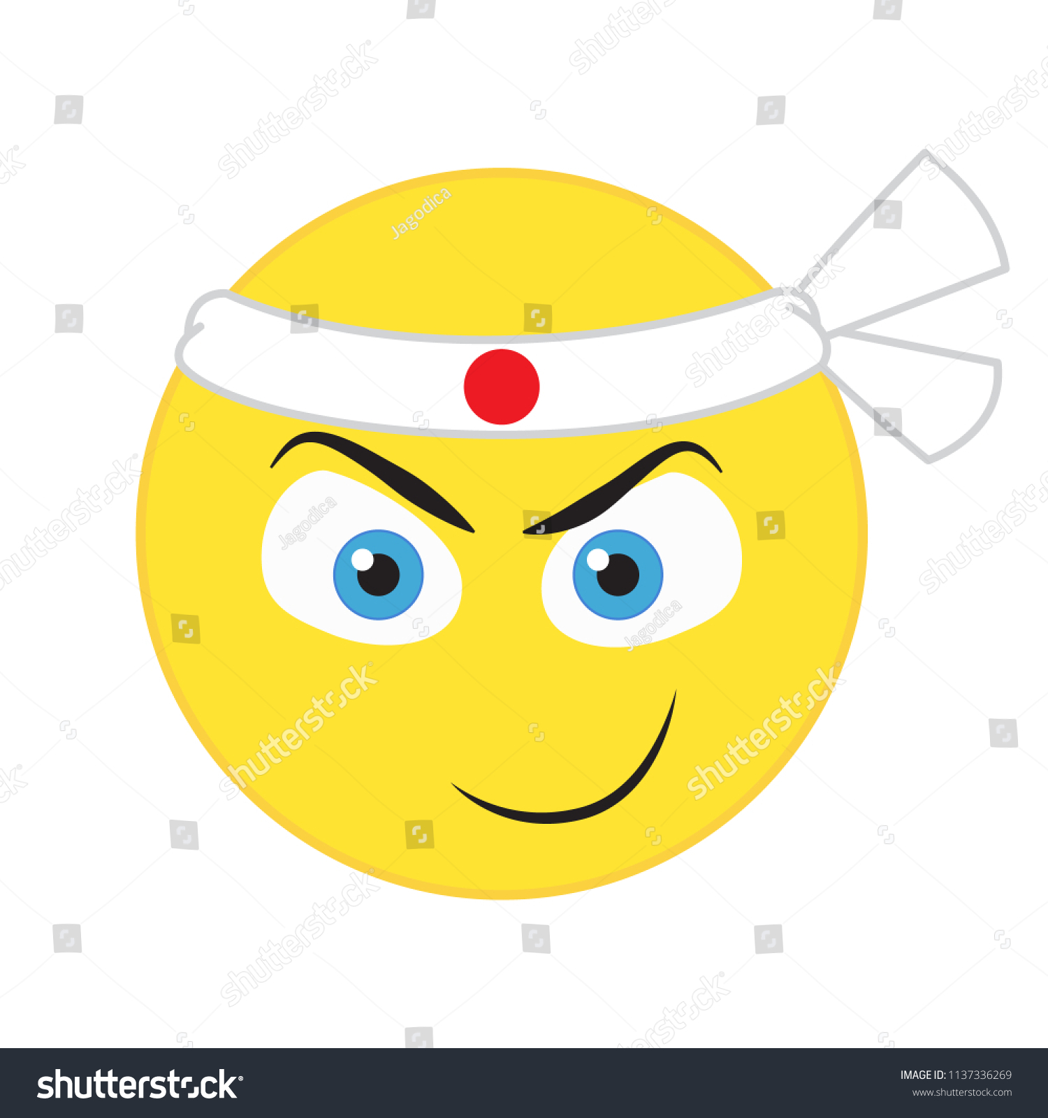 Karate Emoticon Vector Stock Vector (Royalty Free) 1137336269