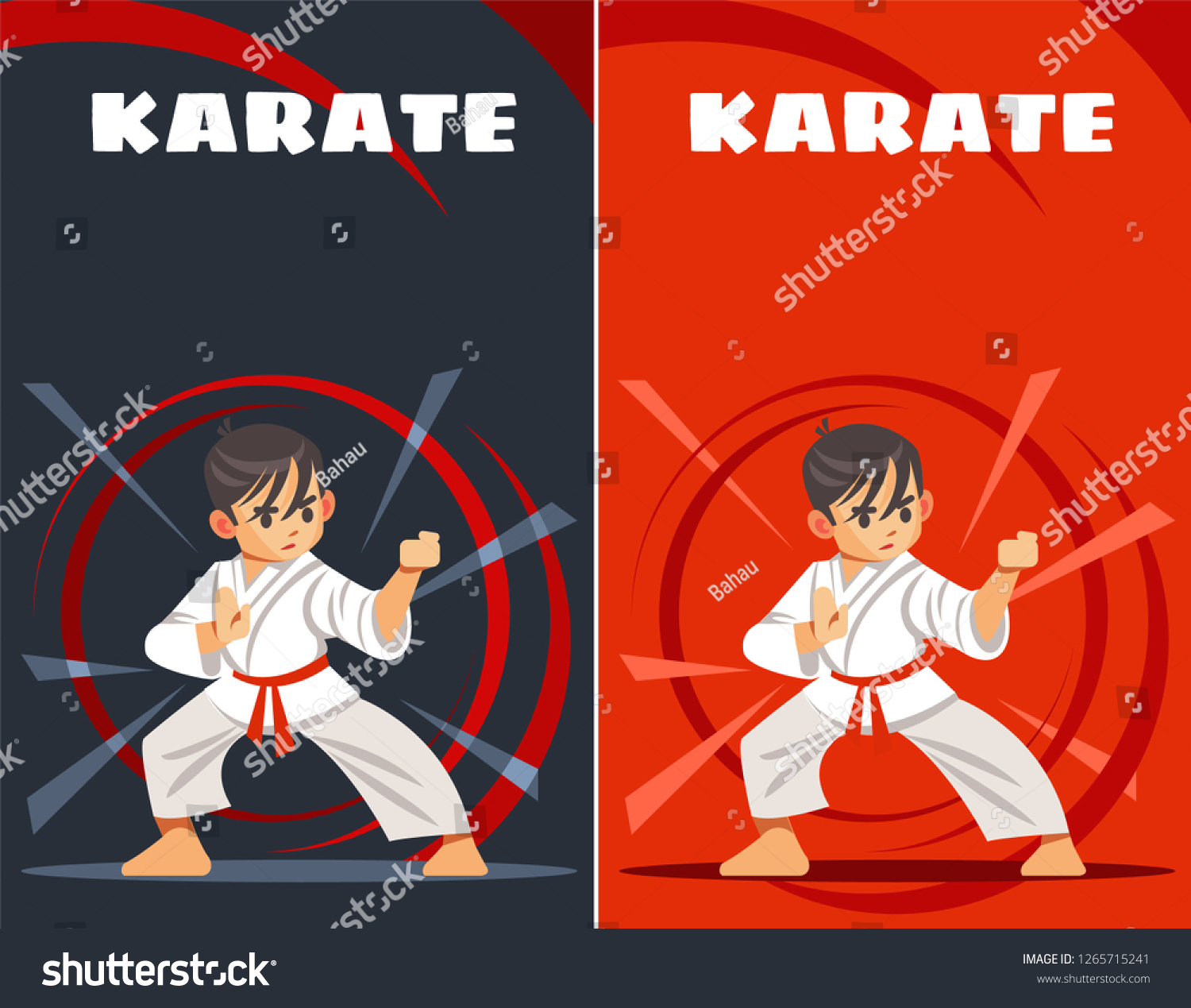 Karate Kid Design Templates Stock Vector (Royalty Free) 1265715241 ...