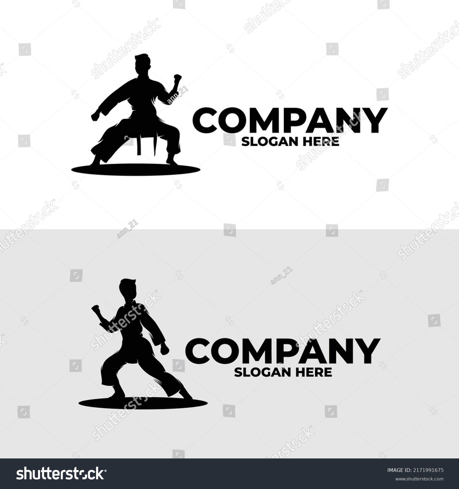 Karate Logo Template Design Inspiration Stock Vector (Royalty Free ...
