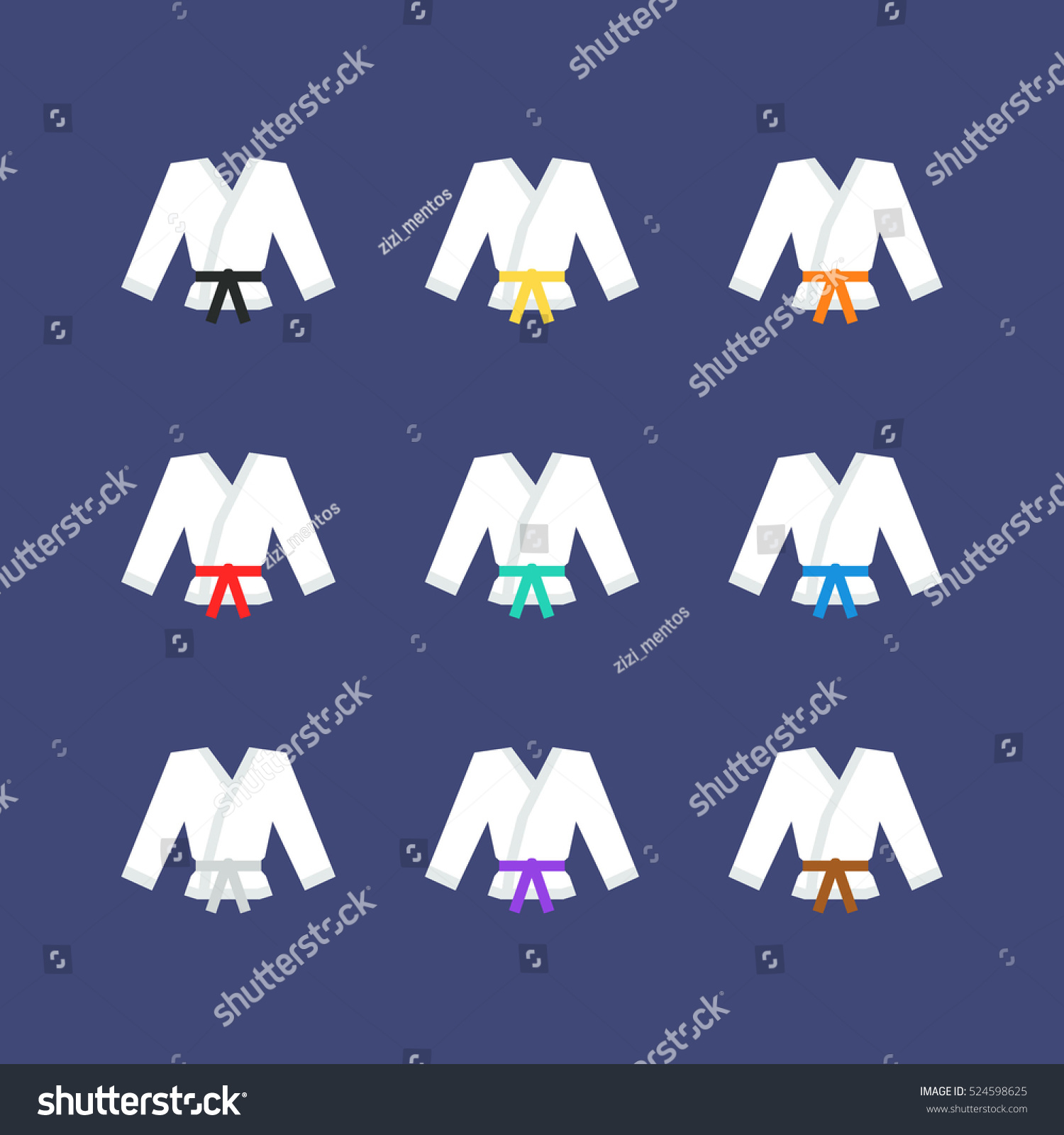 Karate Suit Icon Vector Illustration Stock Vector (Royalty Free ...