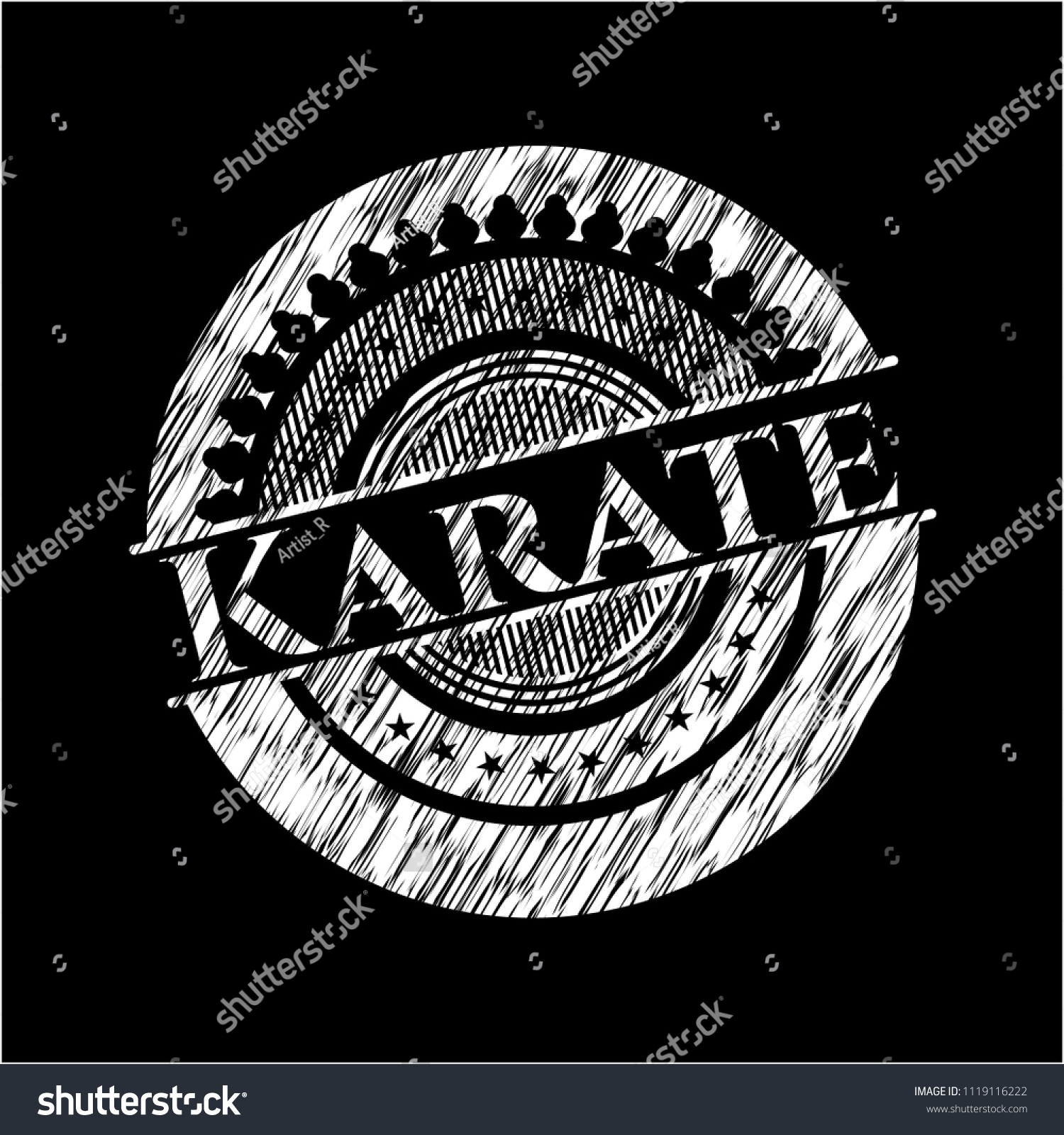 Karate Chalkboard Texture Stock Vector (Royalty Free) 1119116222 ...