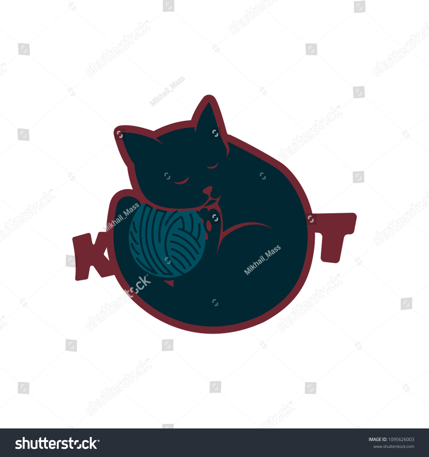 Kat Logo Emblem Design Stock Vector (Royalty Free) 1095626003 ...