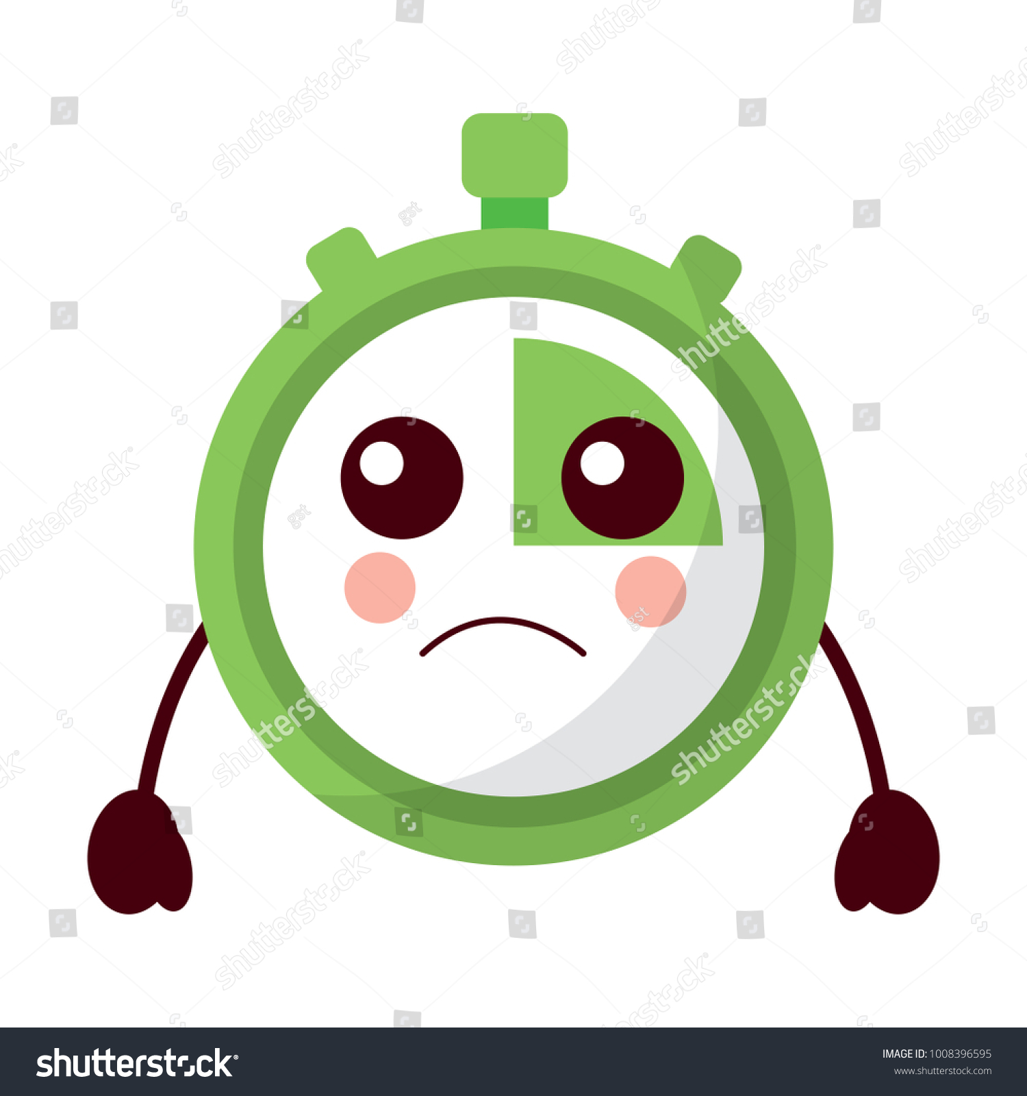 Kawaii Chronometer Speed Timer Cartoon Character Stock Vector (Royalty ...