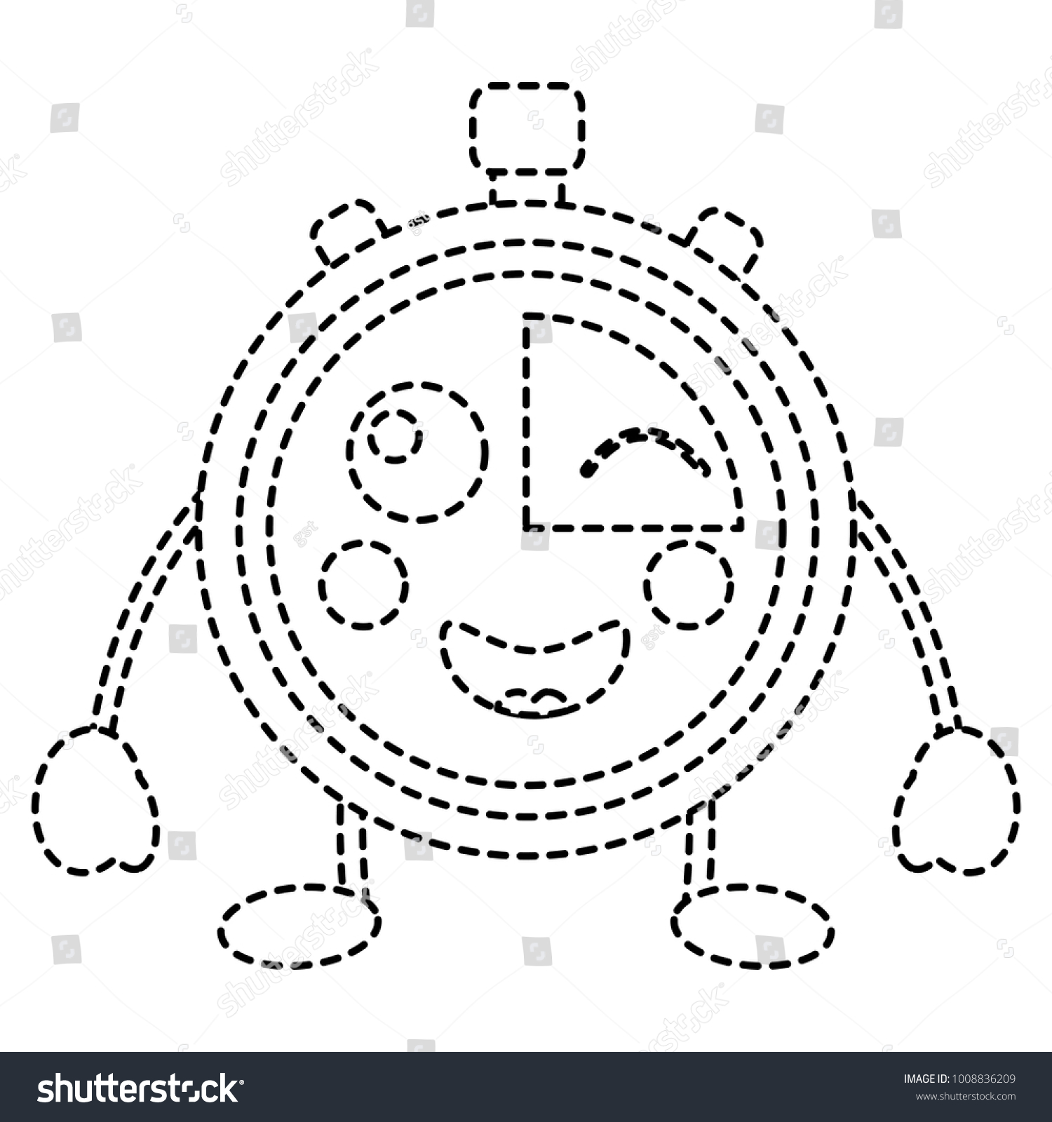 Kawaii Chronometer Speed Timer Cartoon Character Stock Vector (Royalty ...
