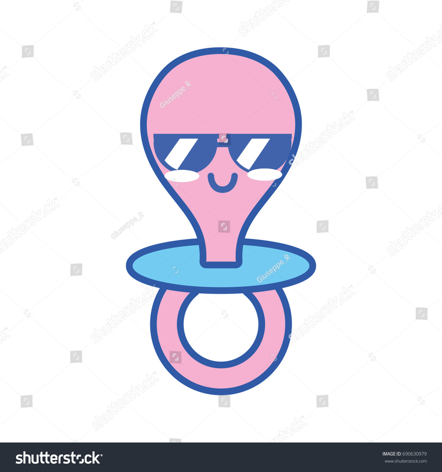 Kawaii Cute Funny Pacifier Tool Stock Vector (Royalty Free) 690630979 ...