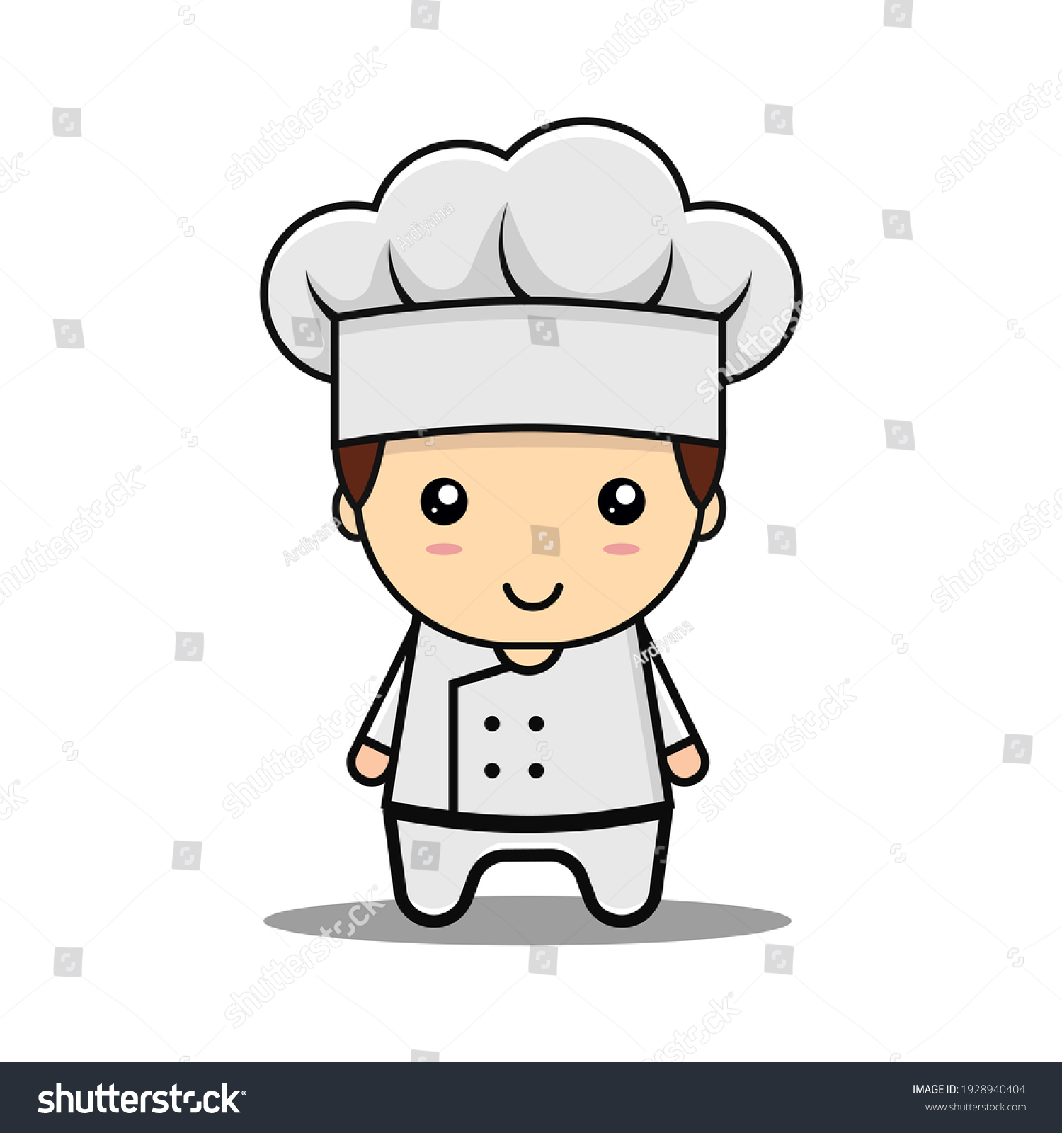 Kawaii Illustration Chef Vector Graphics Stock Vector (Royalty Free ...