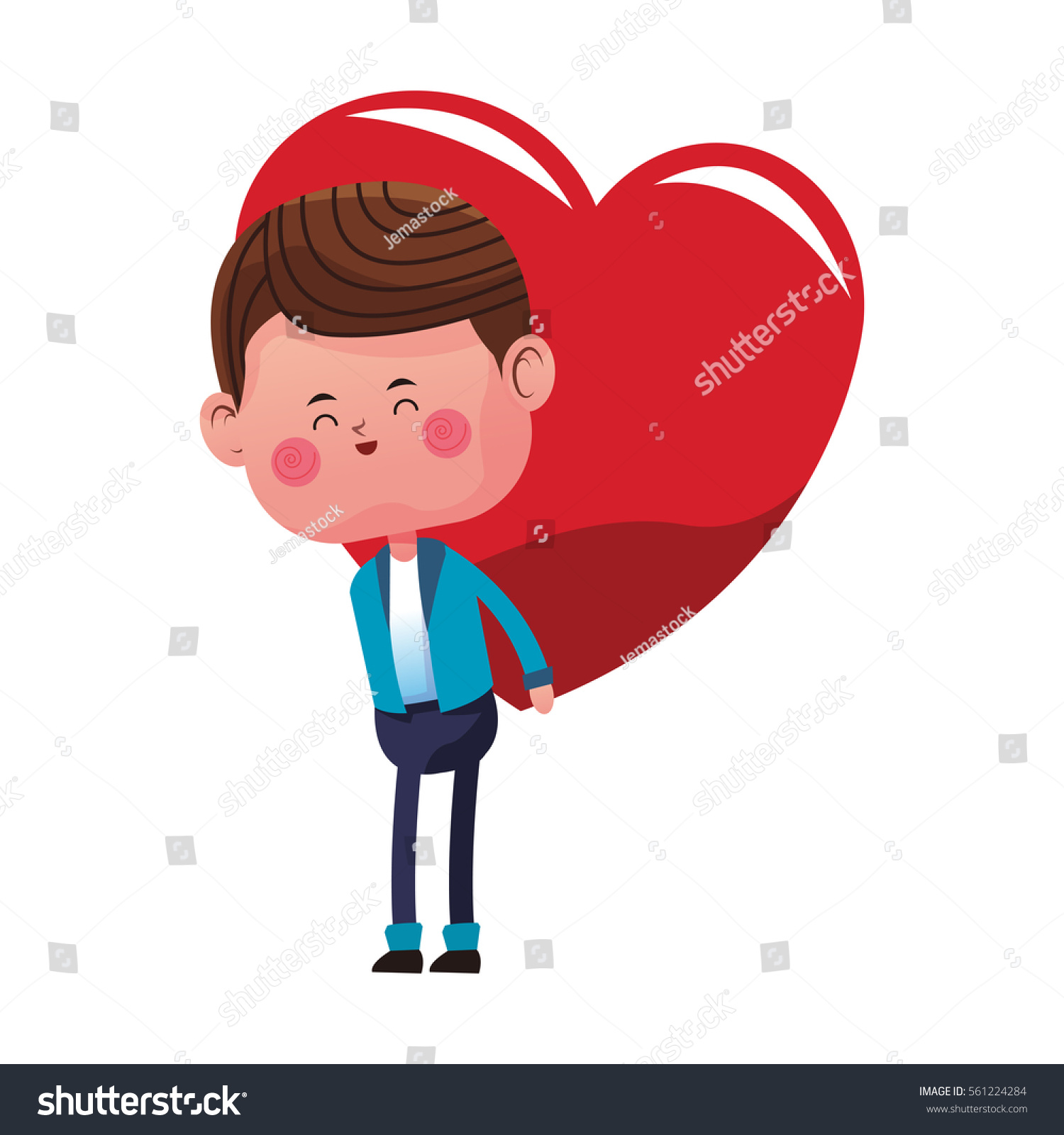 Kawaii Man Icon Stock Vector (Royalty Free) 561224284 | Shutterstock