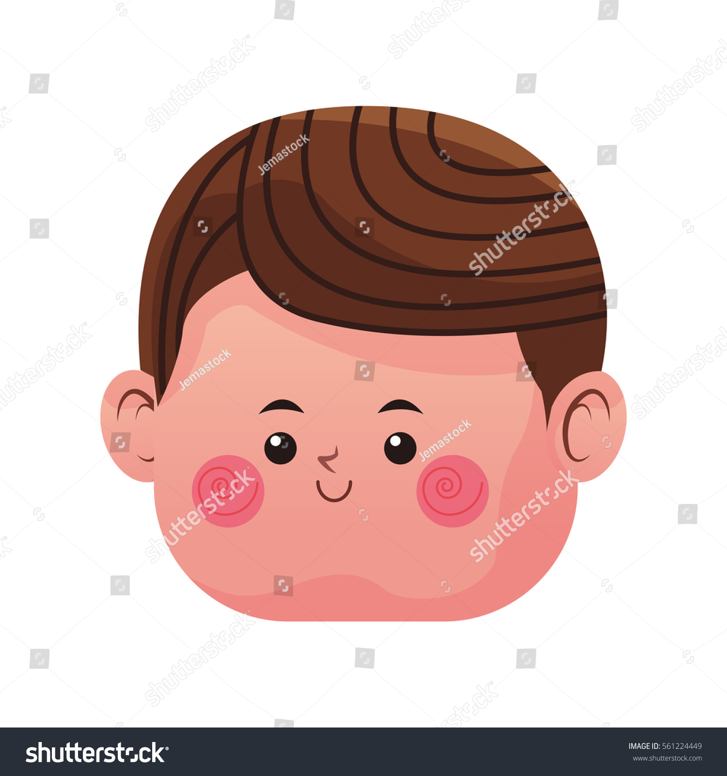Kawaii Man Icon Stock Vector (Royalty Free) 561224449