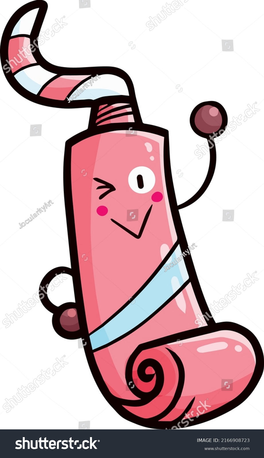 Kawaii Pink Blue Toothpaste Character Stock Vector (Royalty Free ...