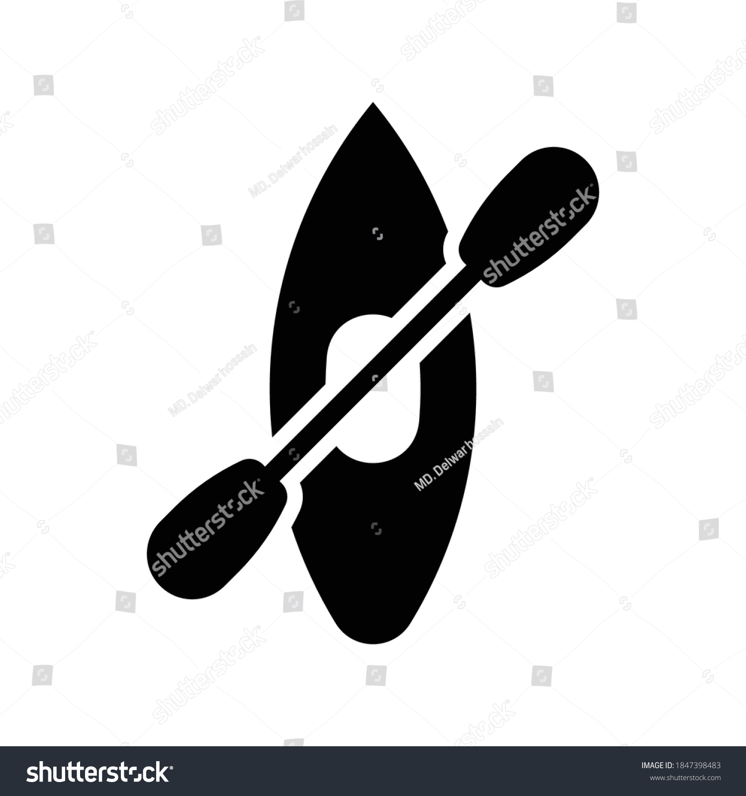 Kayak Boat Icon Simple Vector Graphics Stock Vector (Royalty Free ...