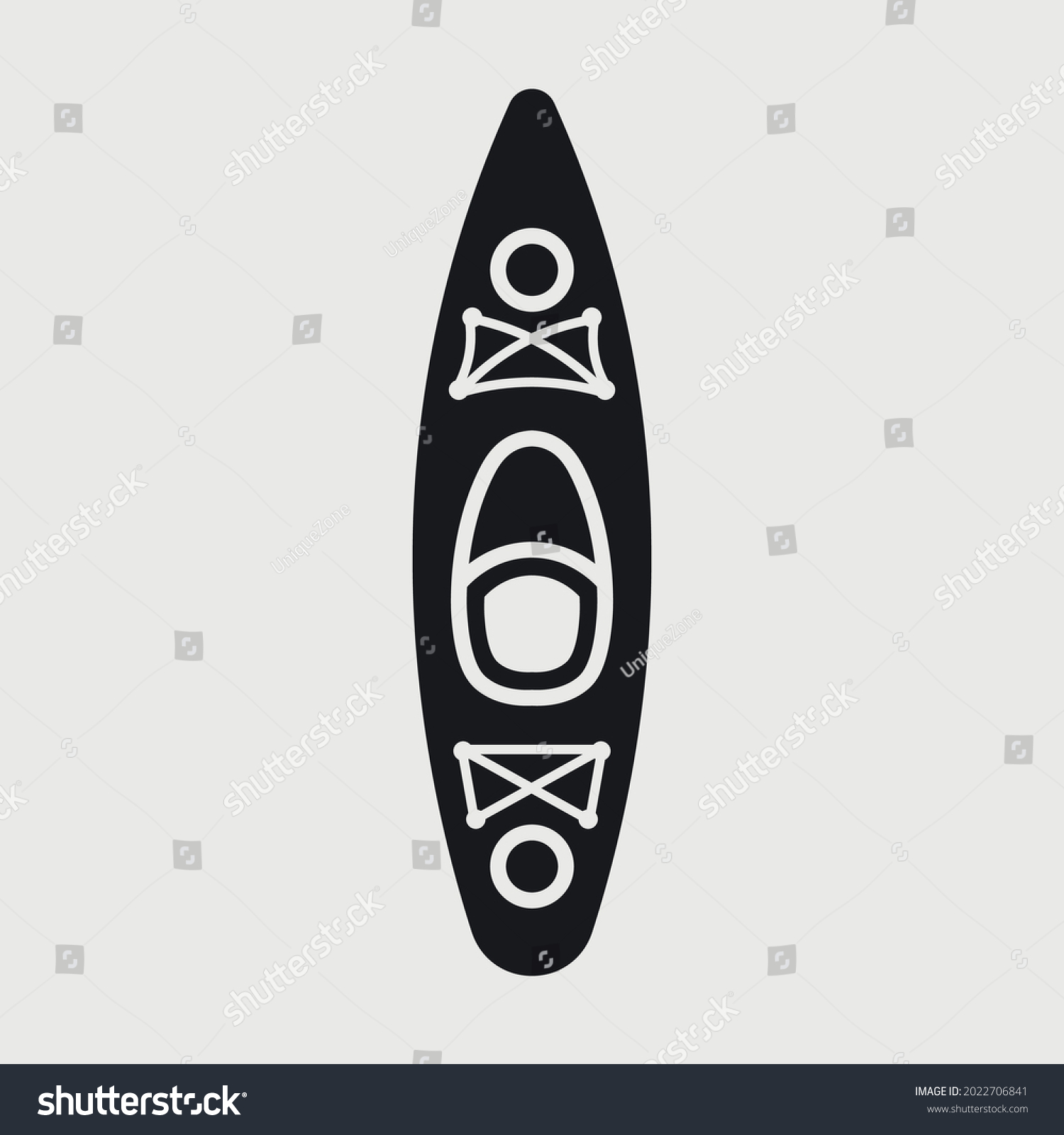 Kayak Silhouette Printable Vector Design Stock Vector (Royalty Free ...