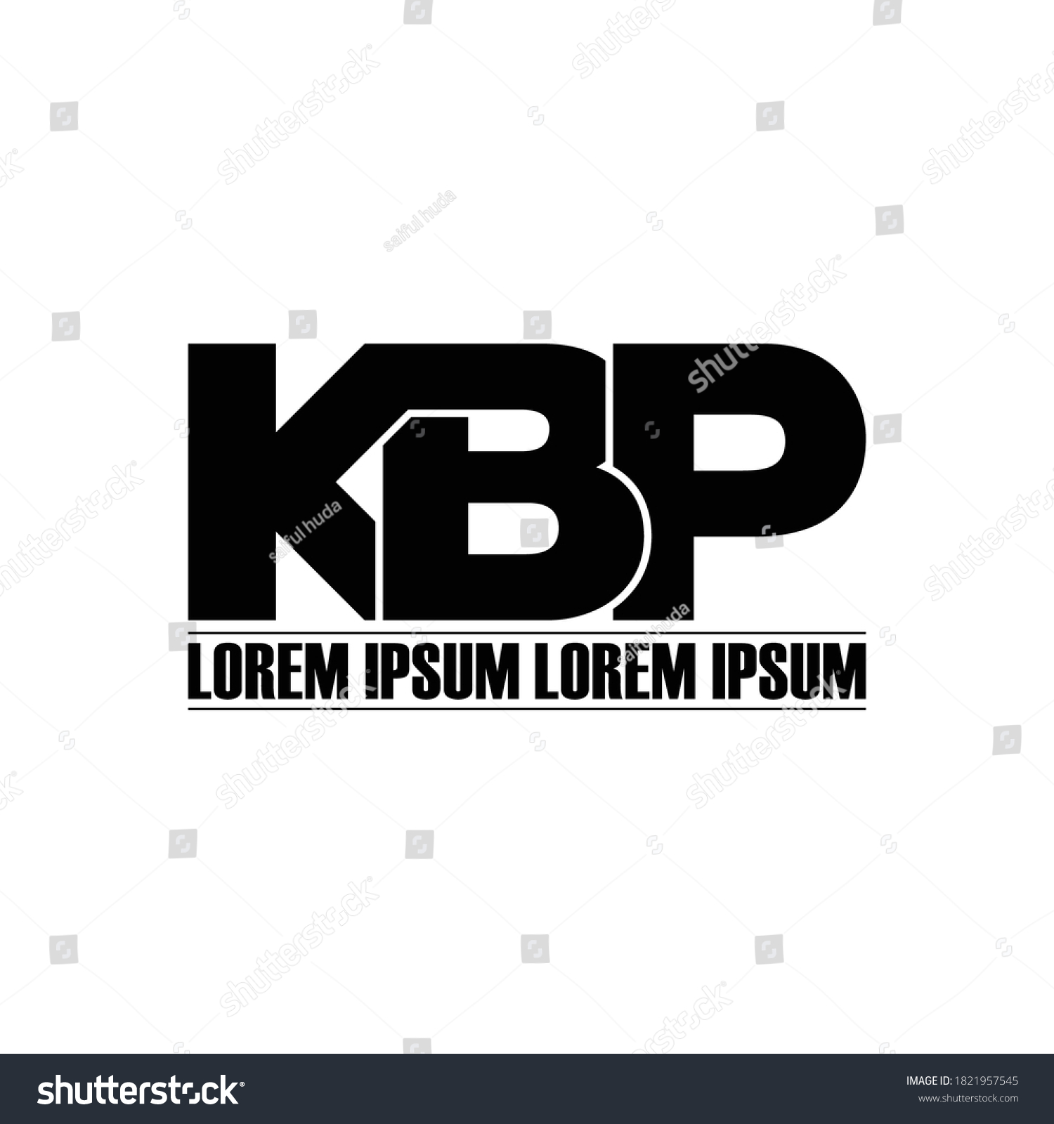 Kbp Letter Monogram Logo Design Vector Stock Vector (Royalty Free ...
