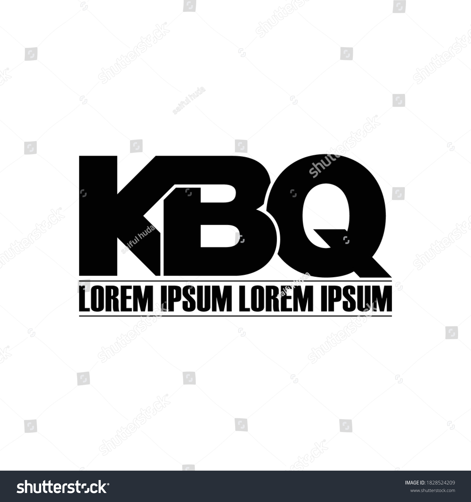 Kbq Letter Monogram Logo Design Vector Stock Vector (Royalty Free ...