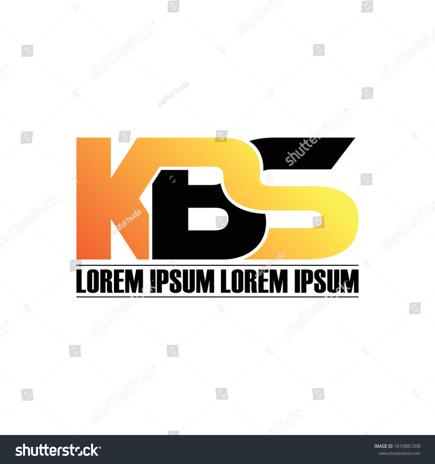Kbs Letter Monogram Logo Design Vector Stock Vector (Royalty Free ...